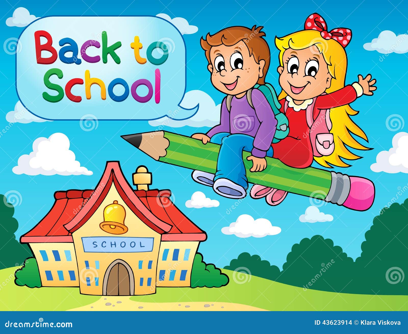 School kids theme image 6 stock vector. Illustration of smile - 43623914