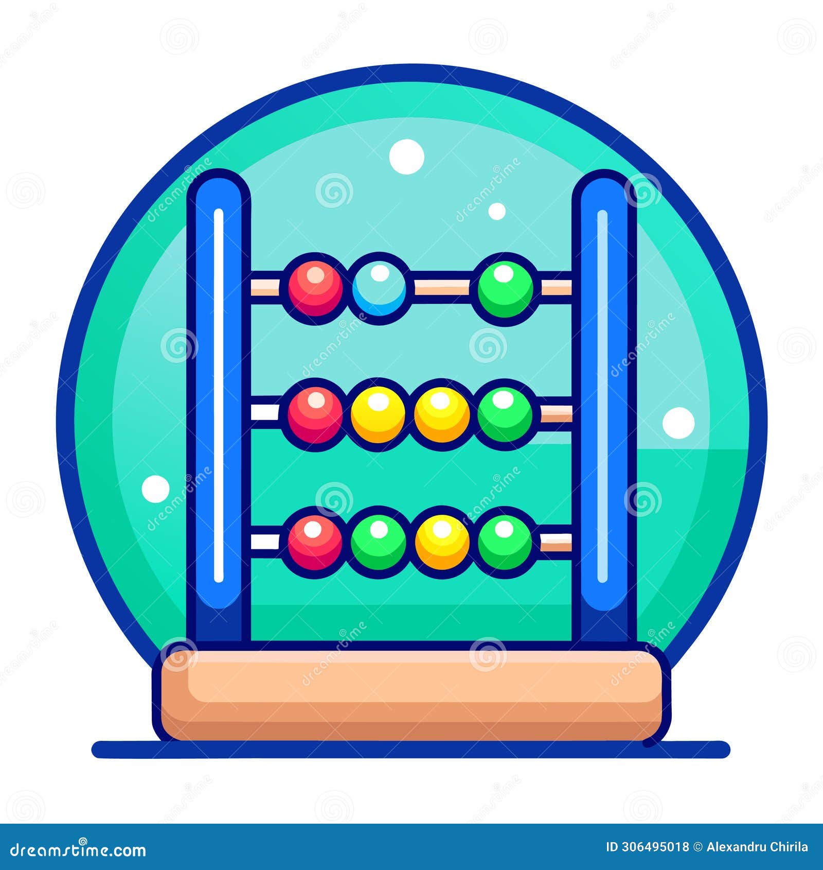 Abacus Cute School Vector EPS Stock Vector - Illustration of lady ...