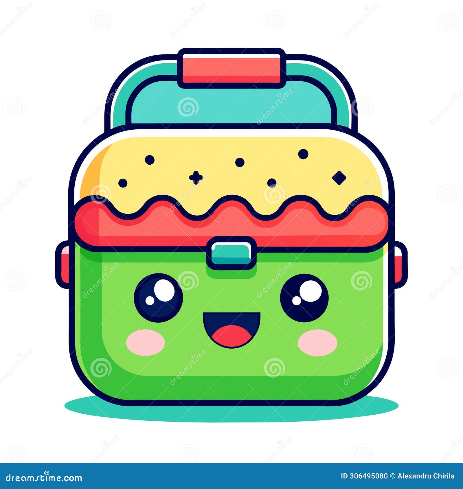 Lunch Box cute school EPS stock illustration. Illustration of artwork ...