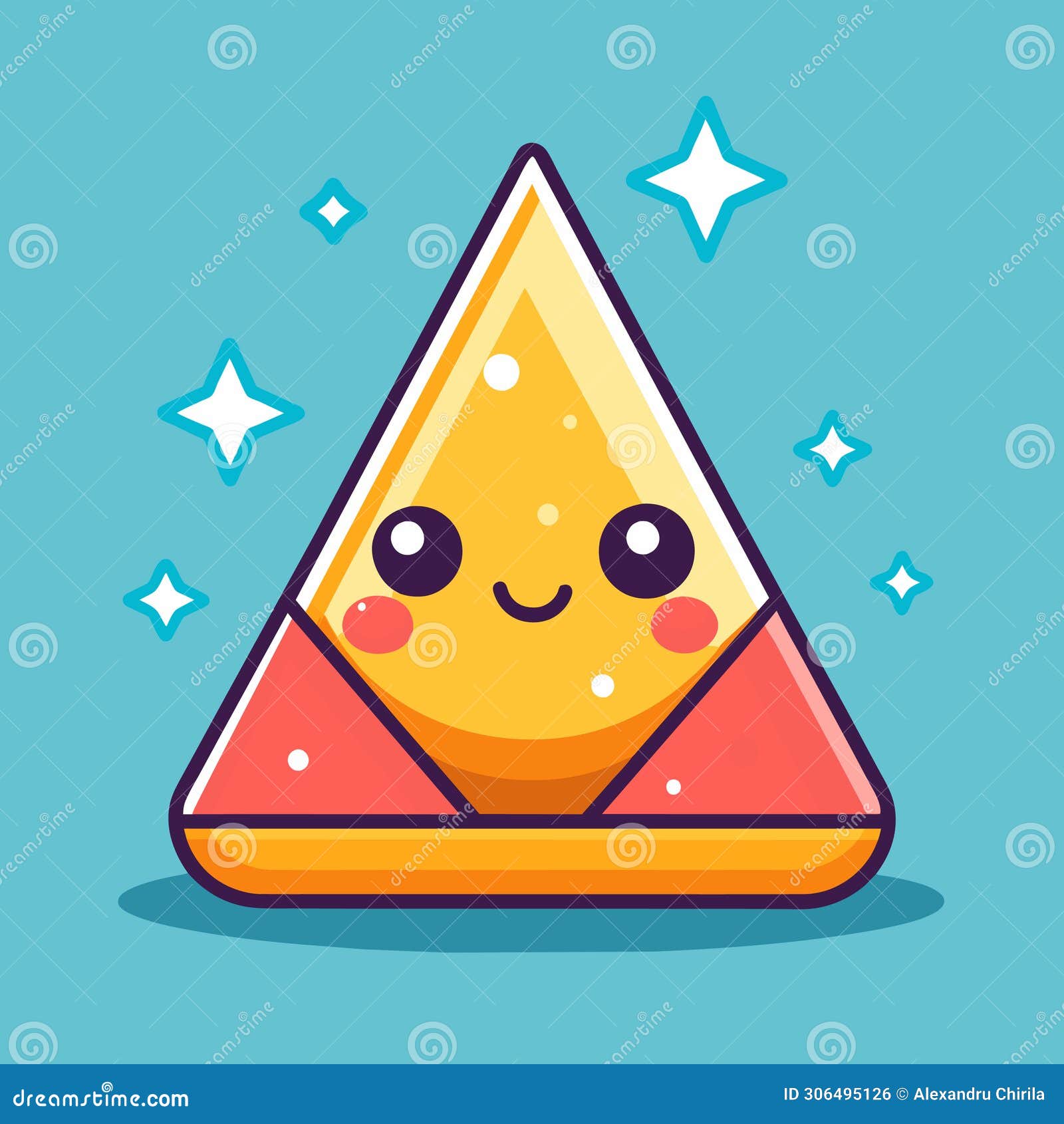 Triangle Cute School Vector EPS Stock Illustration - Illustration of ...