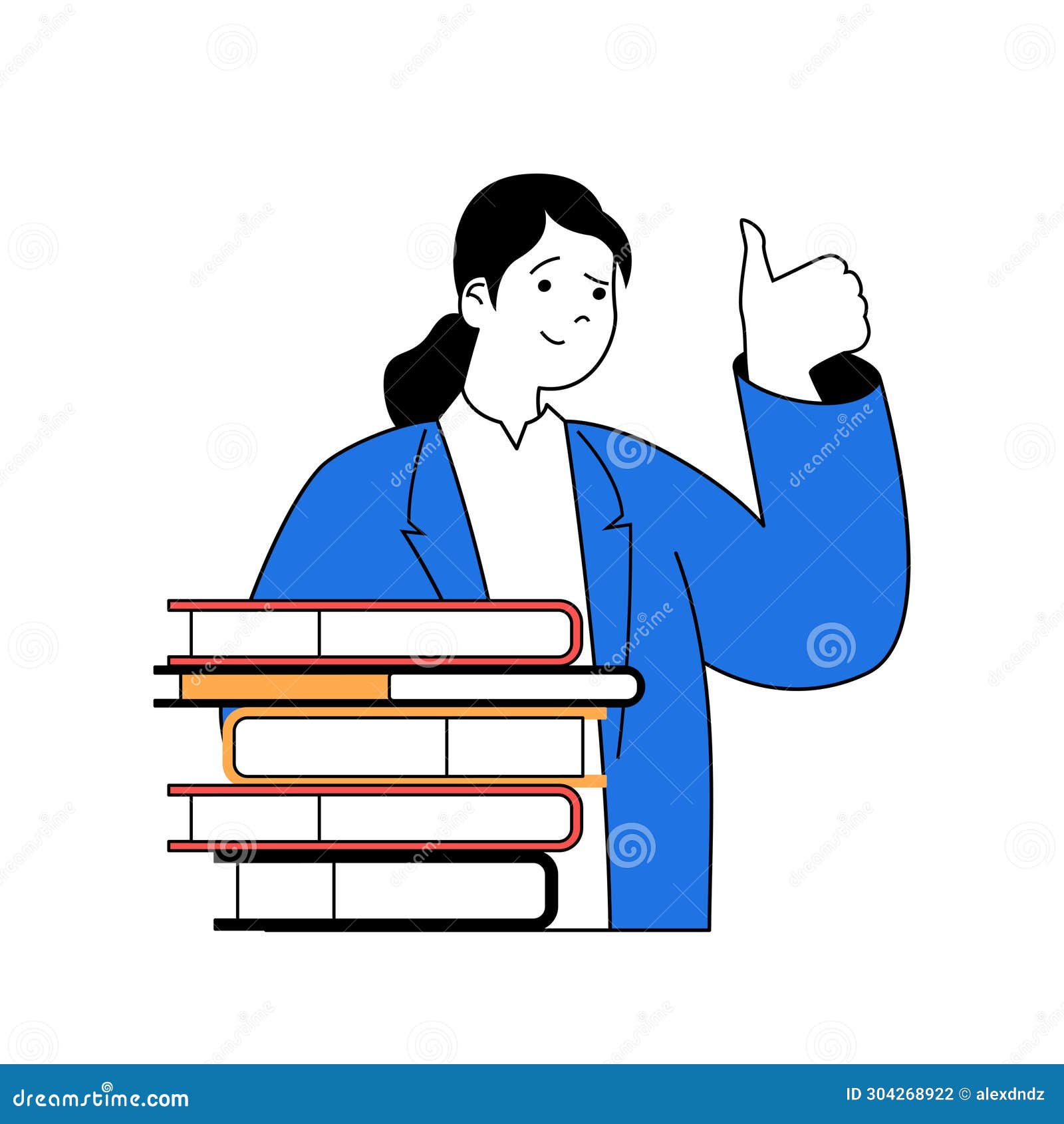 School Learning Concept with Cartoon People in Flat Design for Web ...