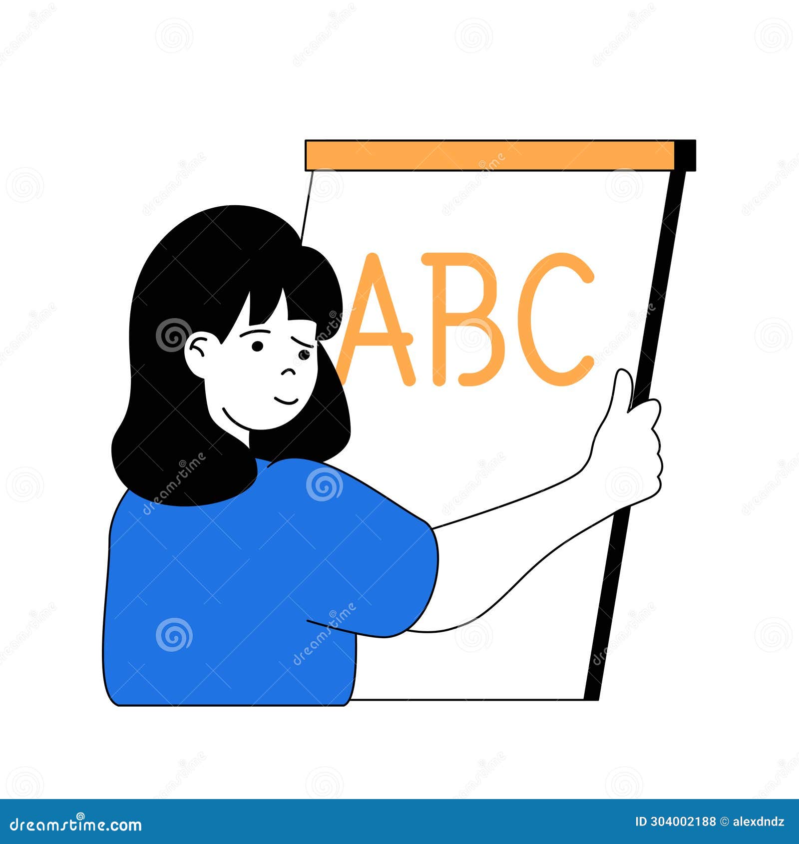 School Learning Concept with Cartoon People in Flat Design for Web ...