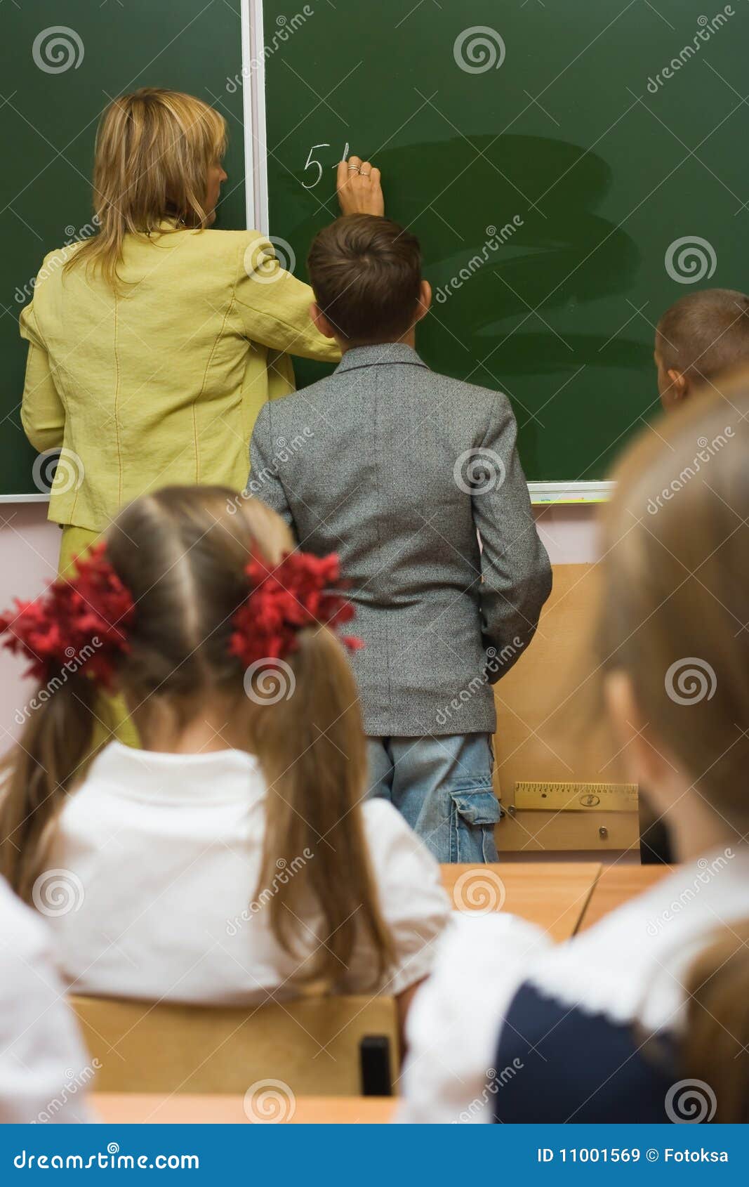 At a School Lesson of Mathematics Stock Image - Image of learn, looks ...