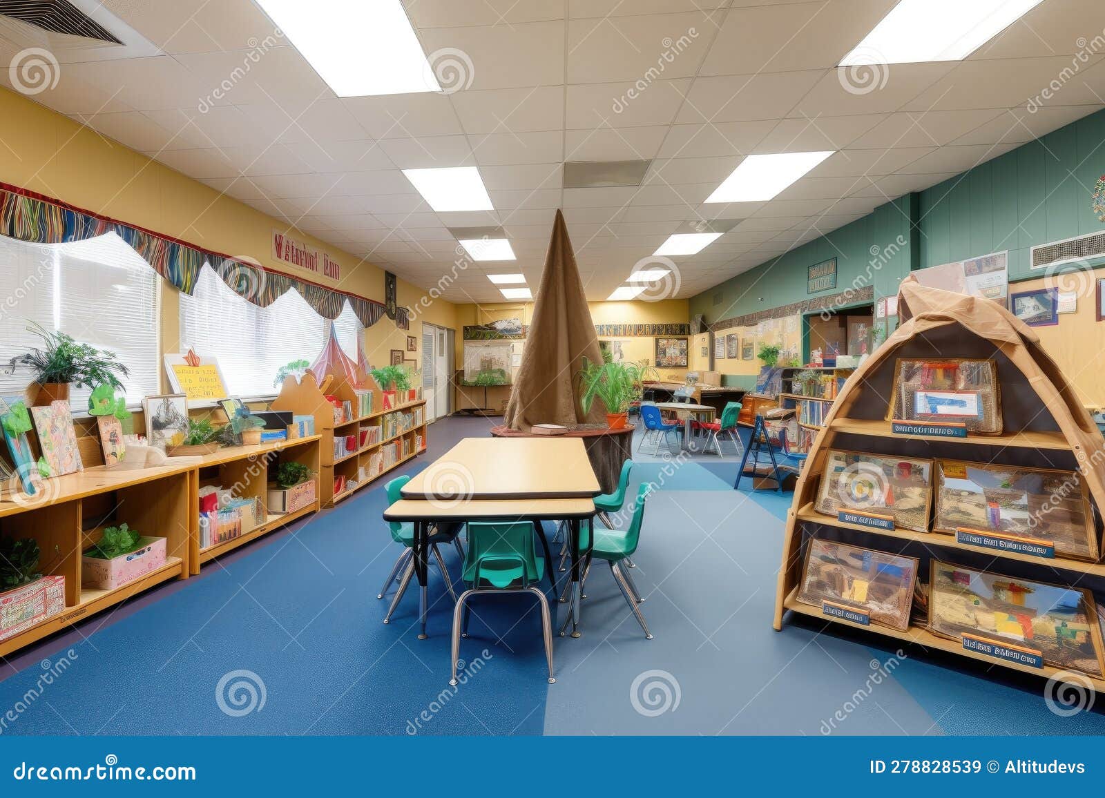 School Library, with Books and Learning Tools for Students To Explore ...