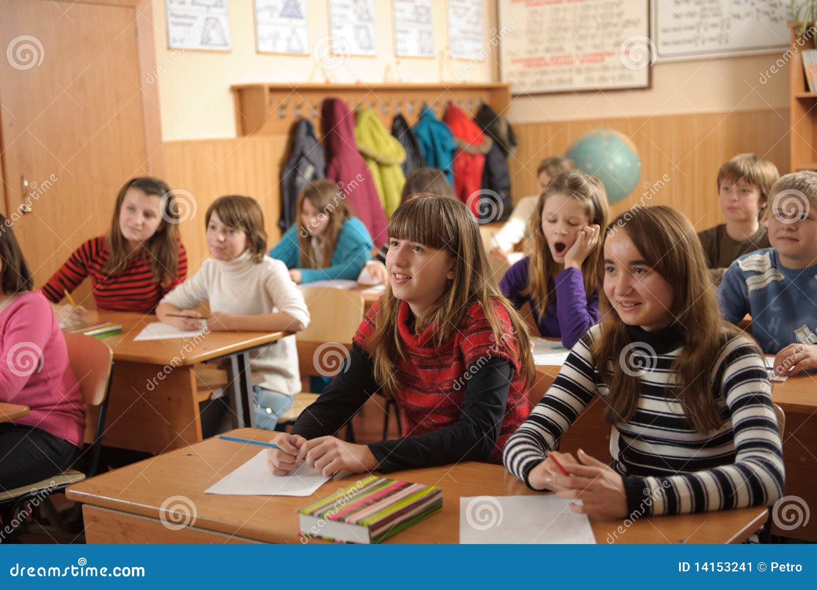 School life routine stock image. Image of sitting, education - 14153241
