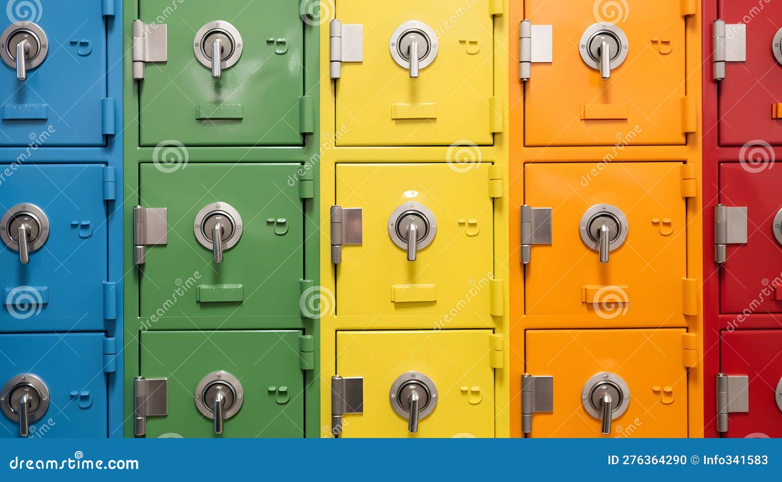 A School Locker with a Combination Lock Colors Created with Generative ...