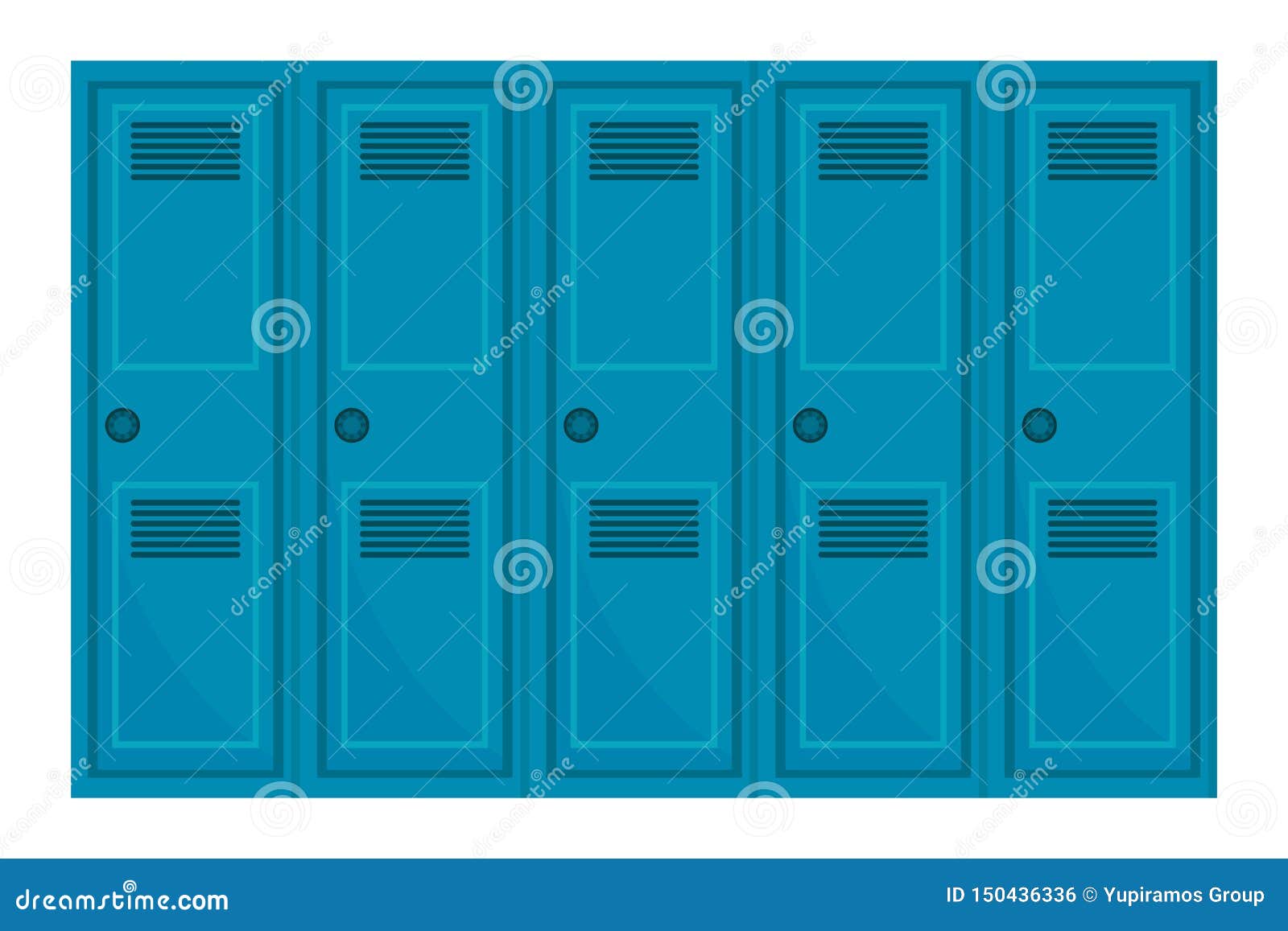 School Locker Design Vector Illustrator Stock Vector - Illustration of ...