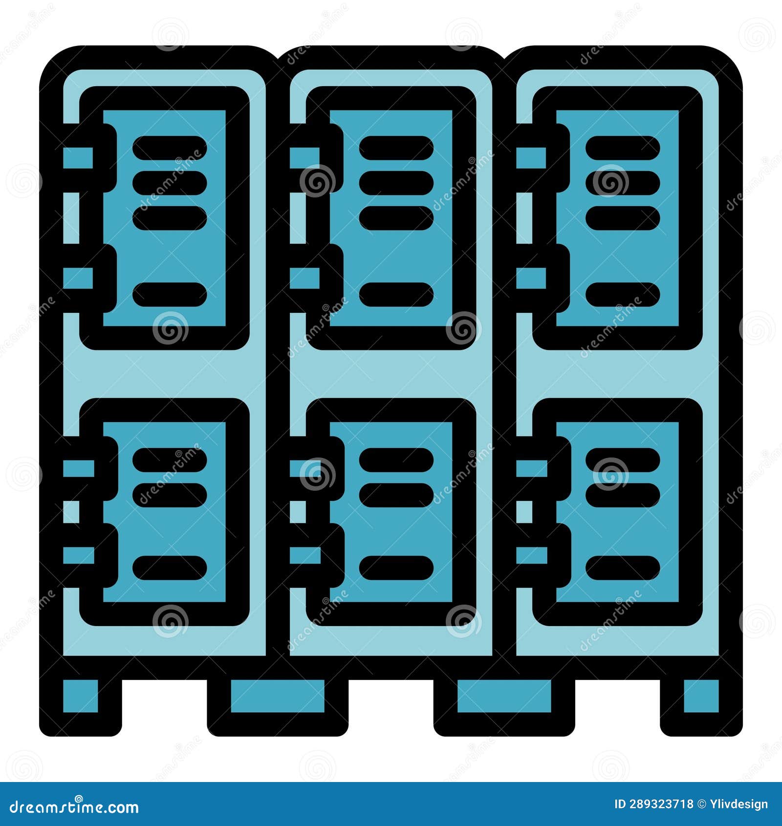 School Locker Icon Vector Flat Stock Vector - Illustration of child ...
