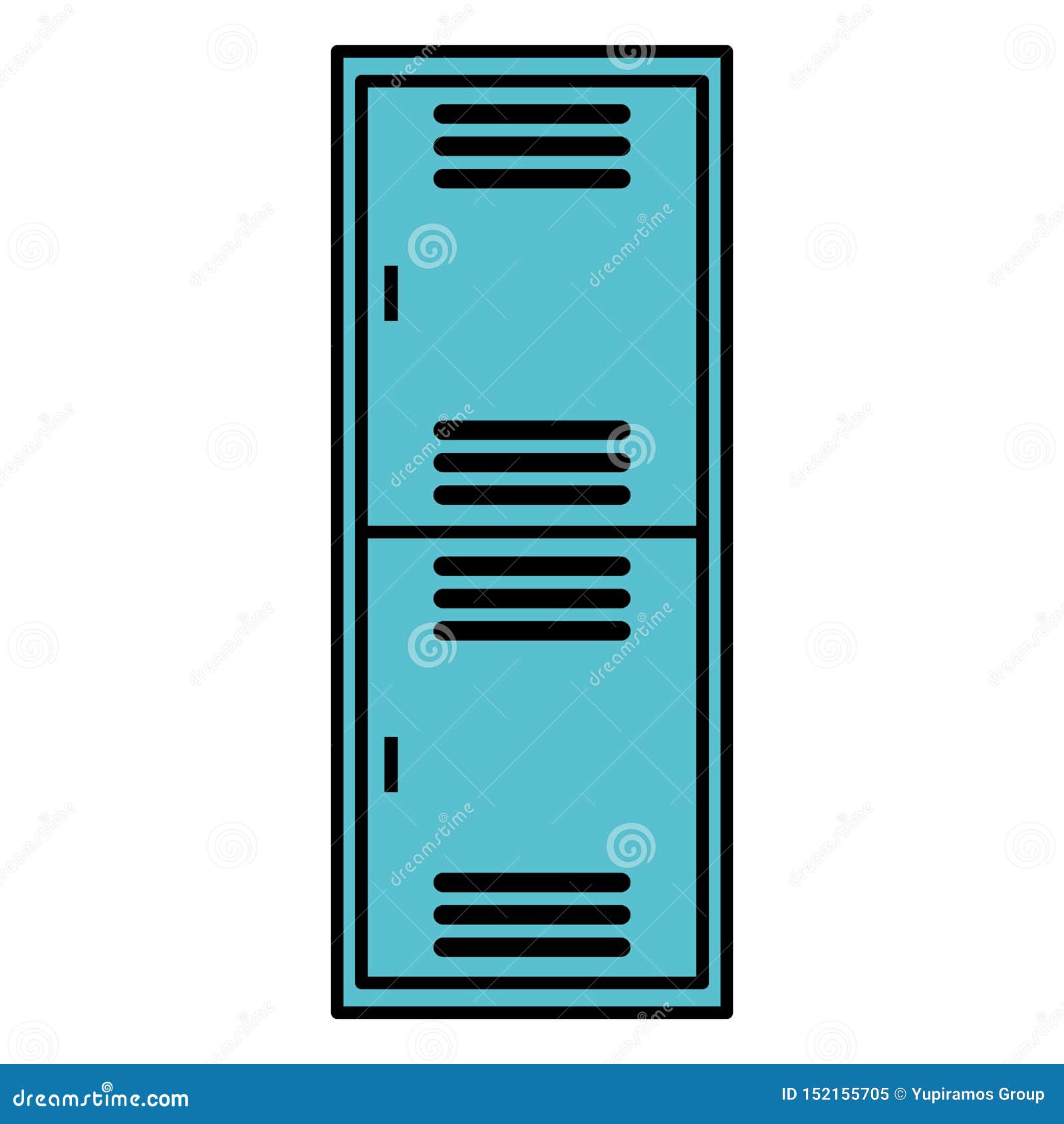 School Locker Metal Isolated Icon Stock Vector - Illustration of ...