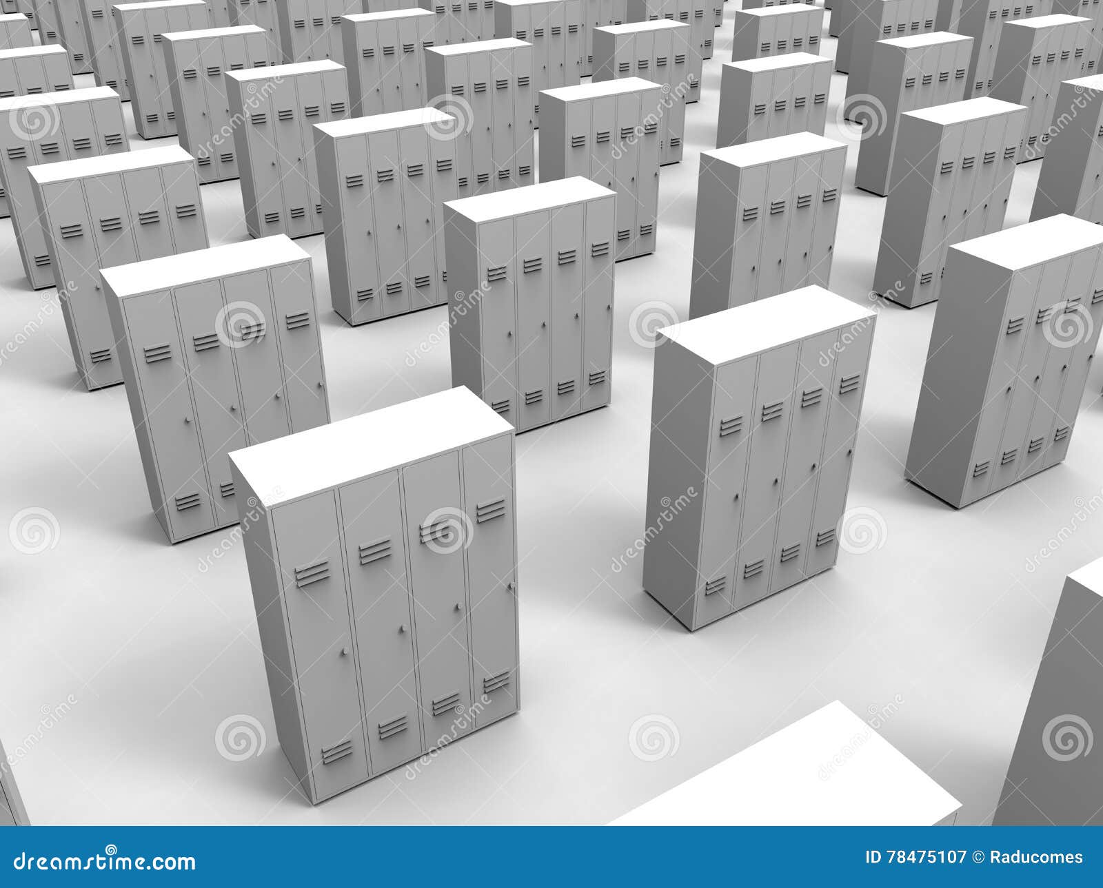 School Lockers Stock Illustration | CartoonDealer.com #78475132