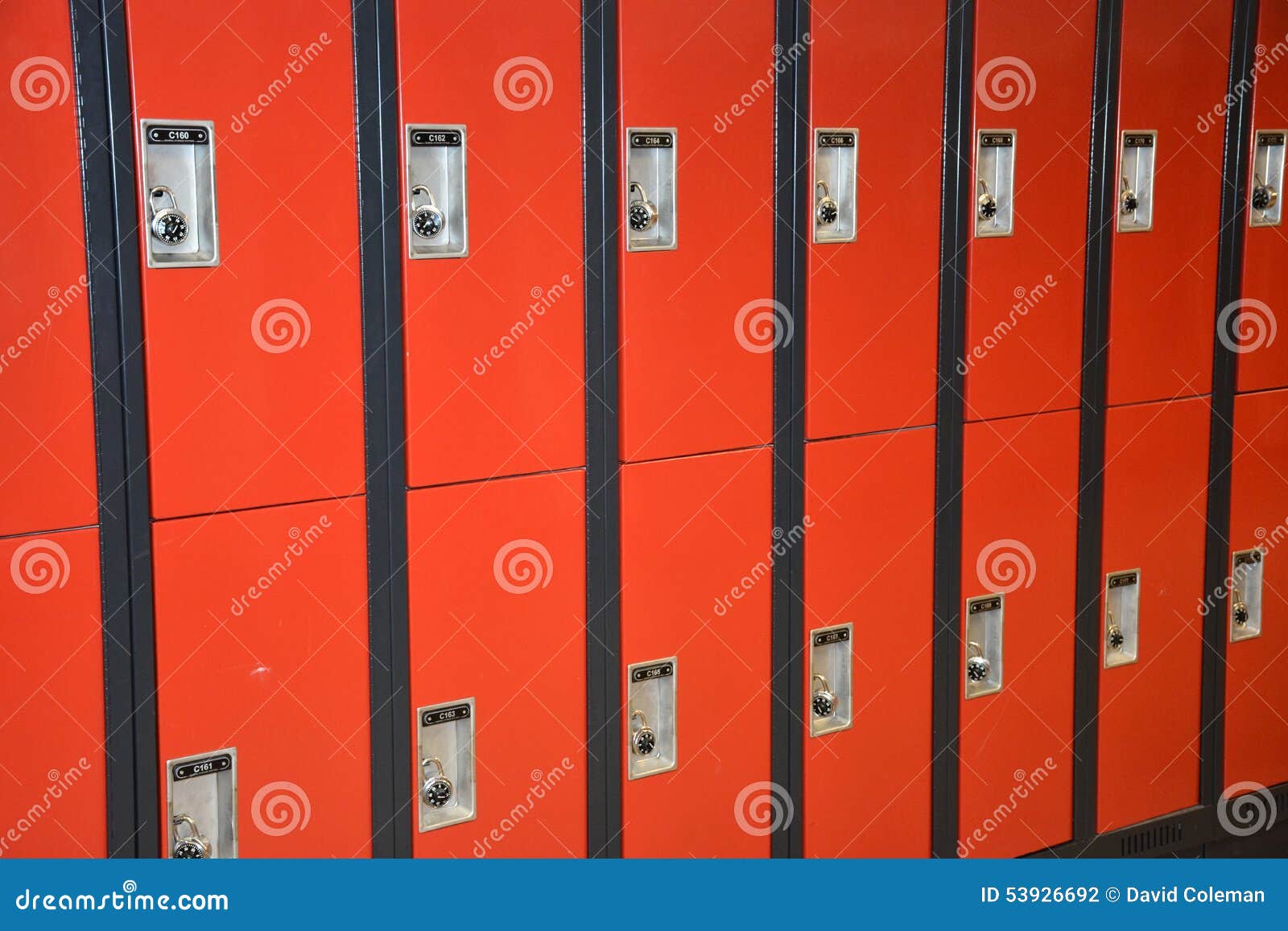 School lockers stock photo. Image of detail, metal, locked - 53926692