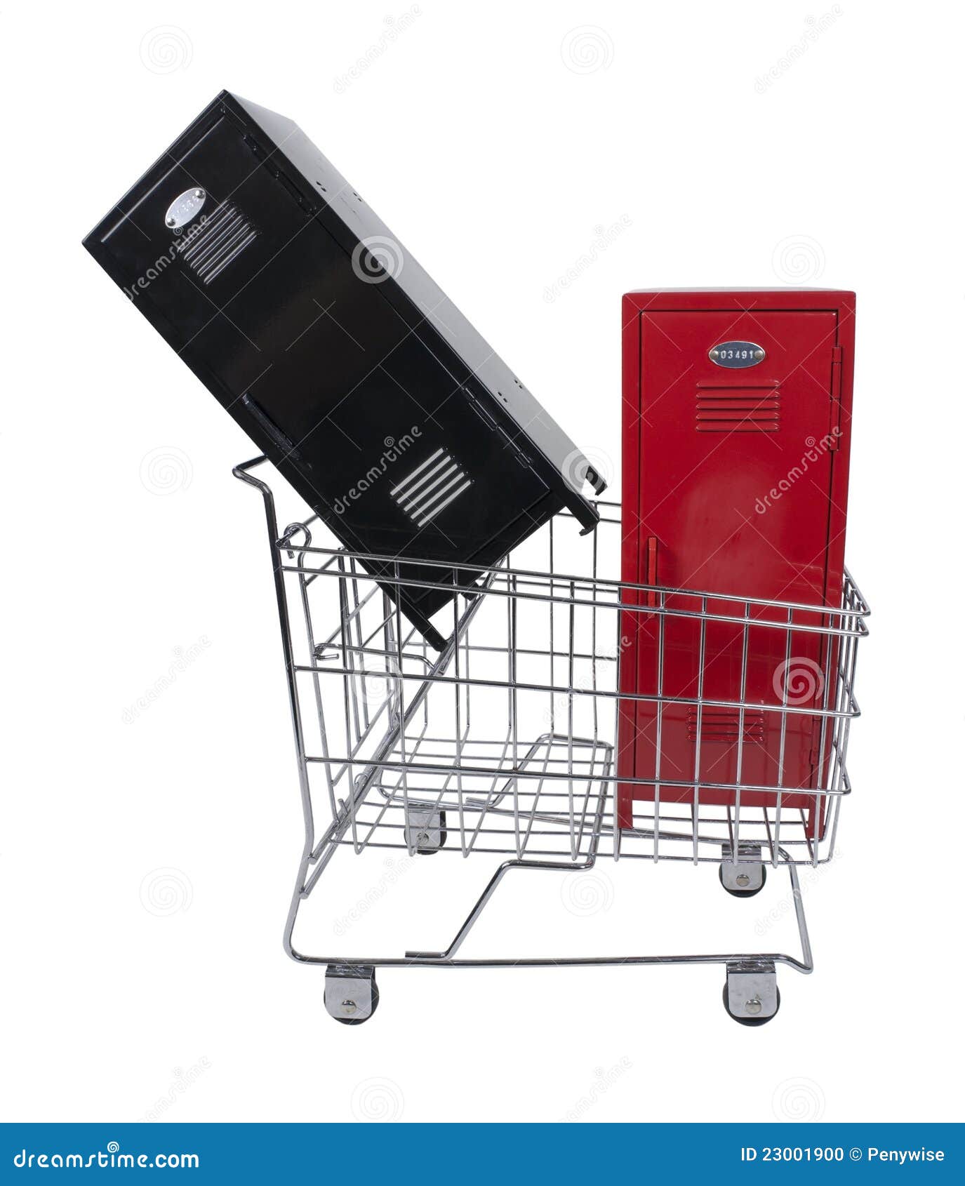 School Lockers in Shopping Cart Stock Photo - Image of school, lockers ...