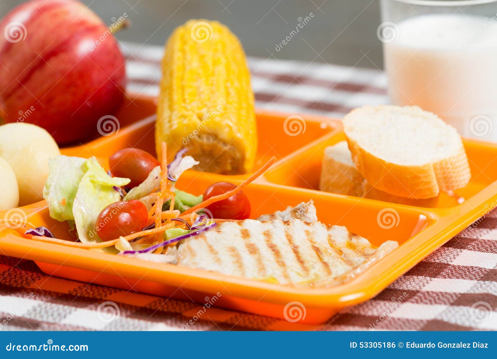 School lunch tray stock photo. Image of canteens, covered - 53305186
