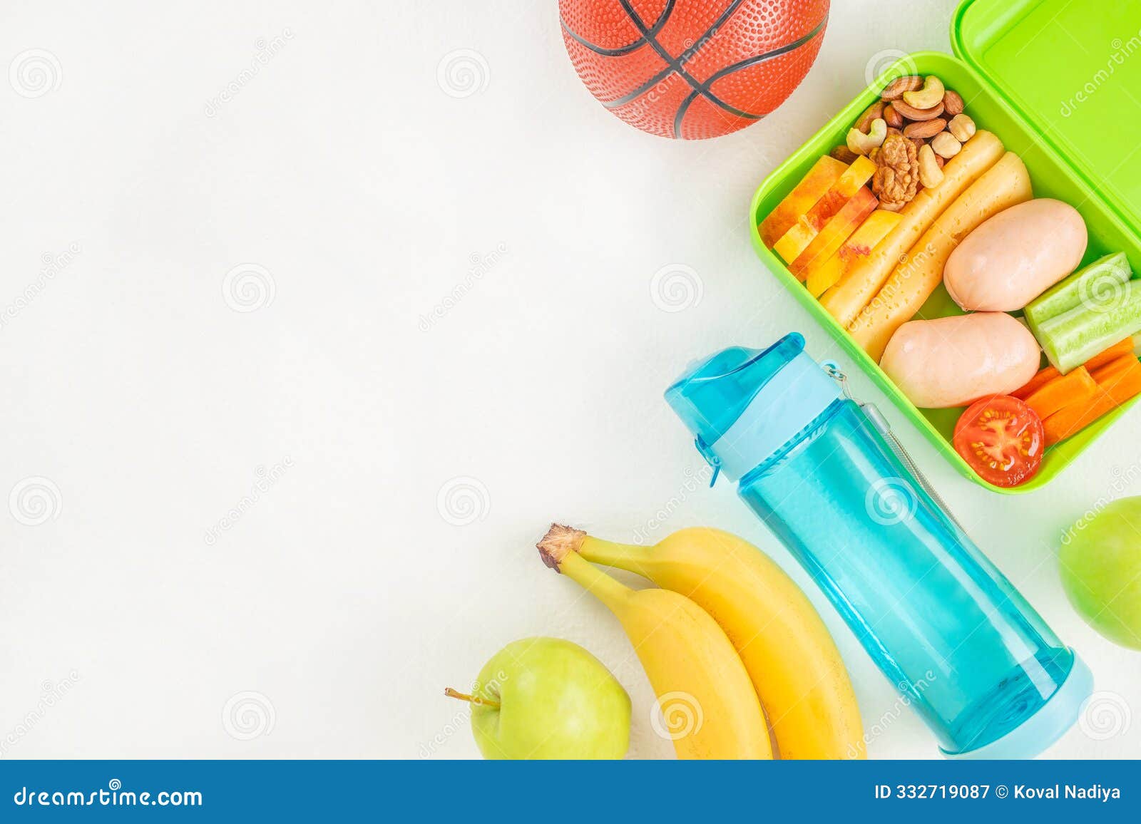School Lunchbox Eco-friendly Container with Natural Snacks, Water ...
