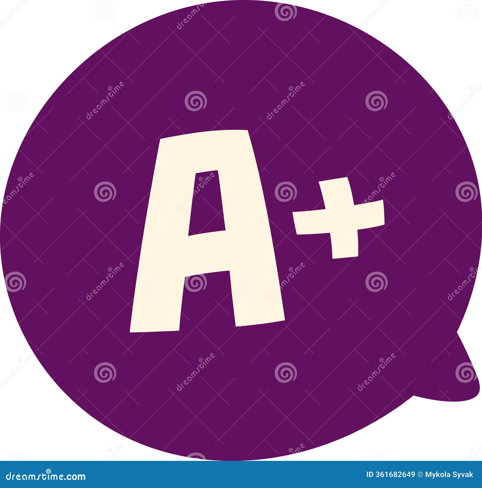 School Mark a Plus Sticker stock vector. Illustration of sticker ...