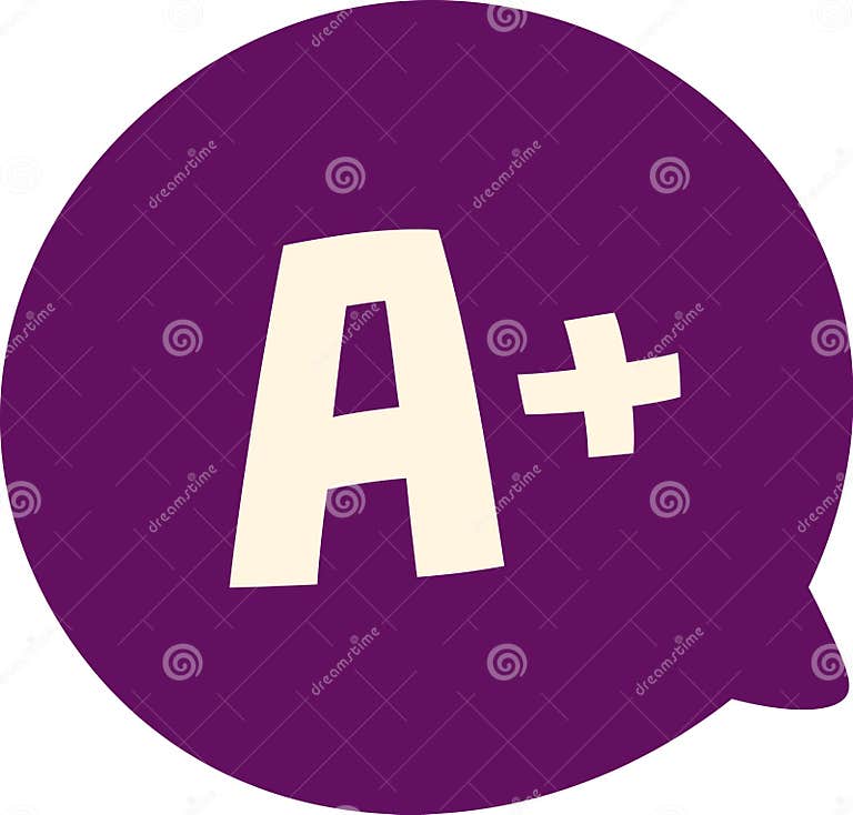 School Mark a Plus Sticker stock vector. Illustration of sticker ...