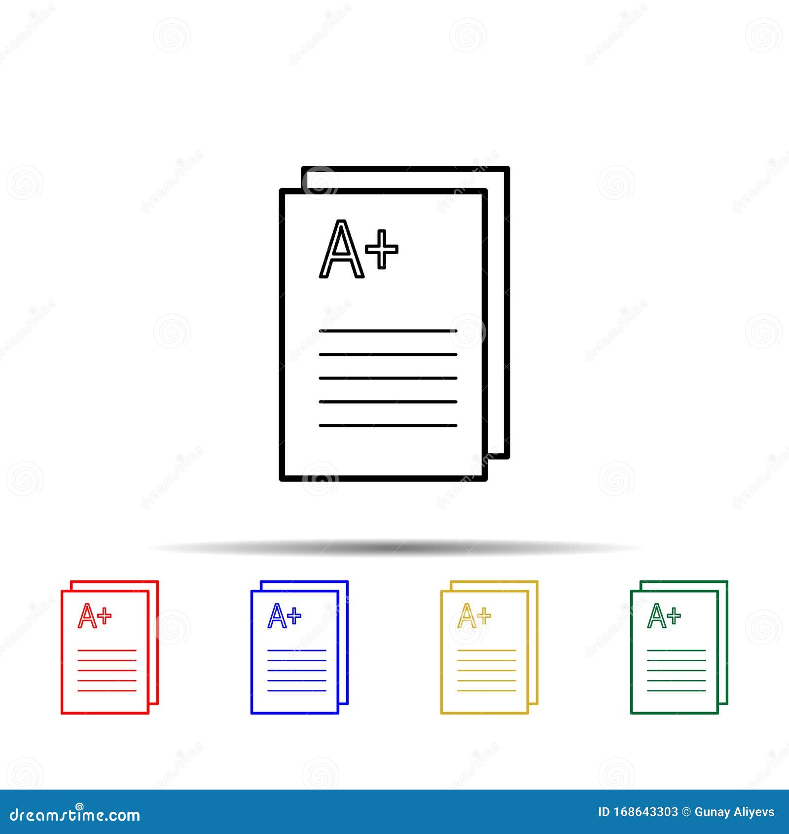 School Marks Multi Color Style Icon. Simple Thin Line, Outline Vector ...