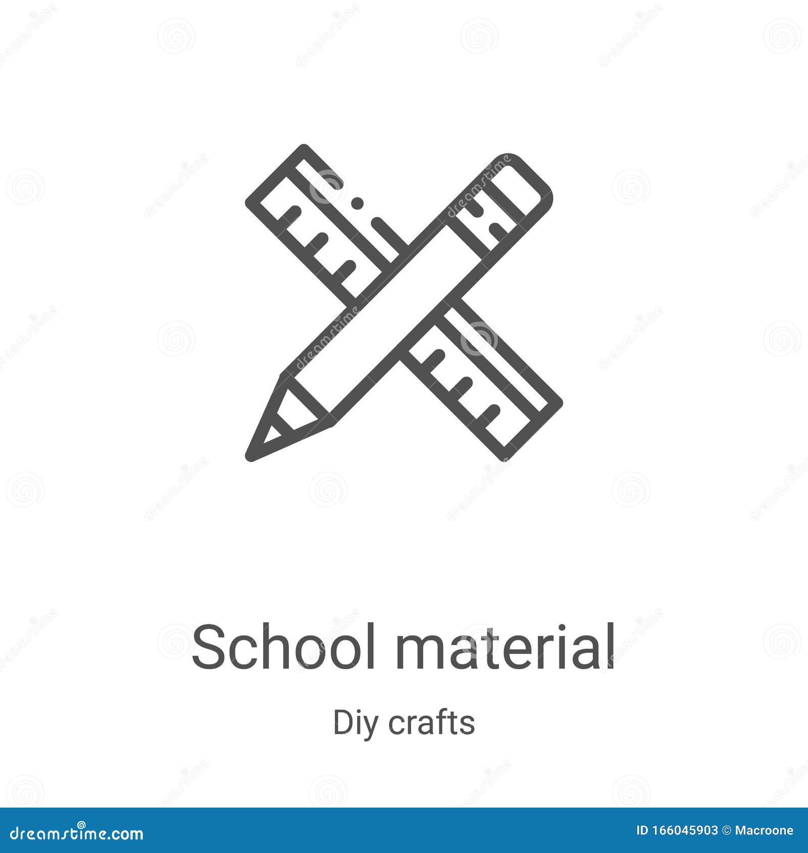School Material Icon Vector from Diy Crafts Collection. Thin Line ... School Material Icon Vector from Diy Crafts Collection. Thin Line ...