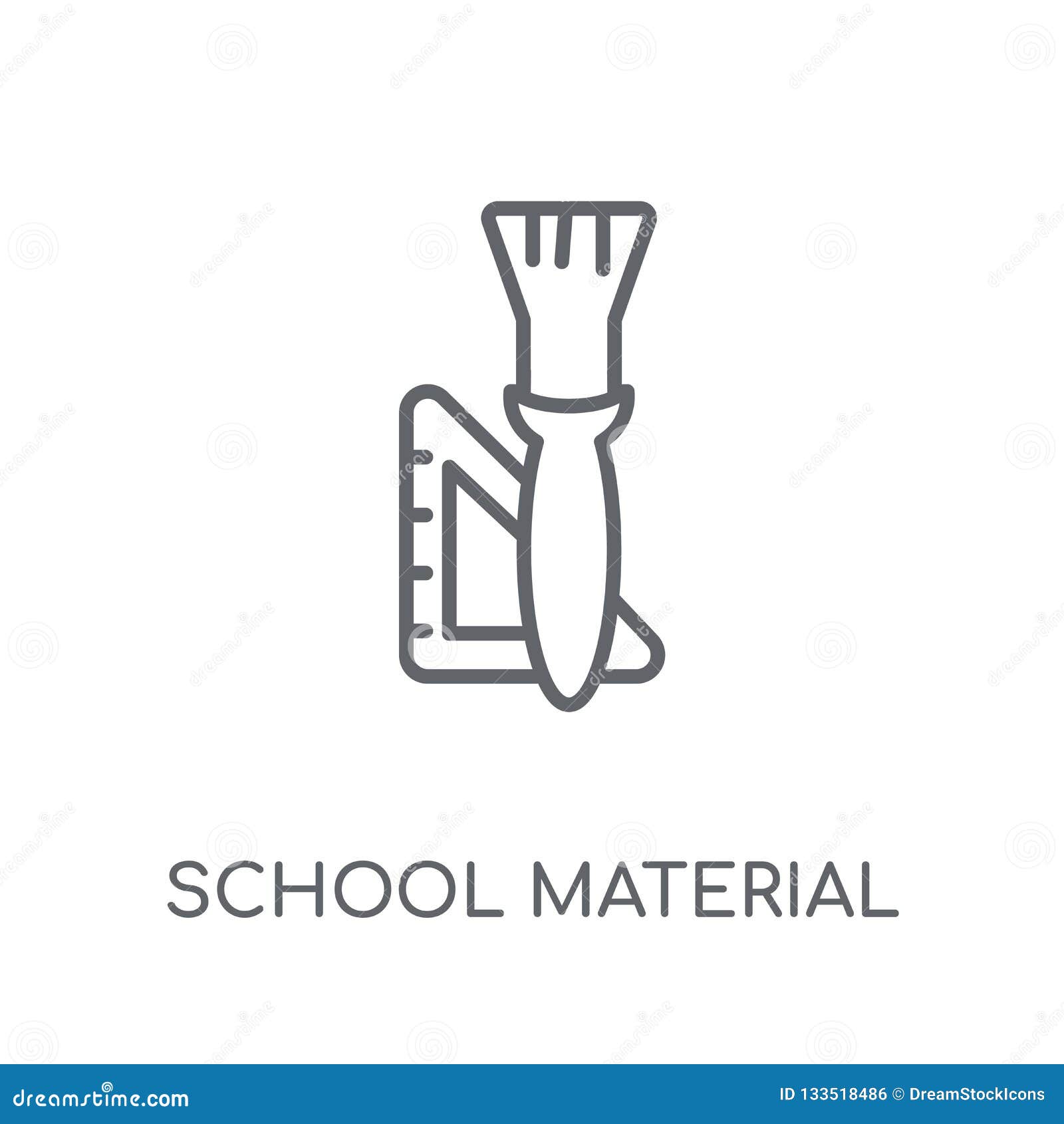 School Material Linear Icon. Modern Outline School Material Logo Stock ...