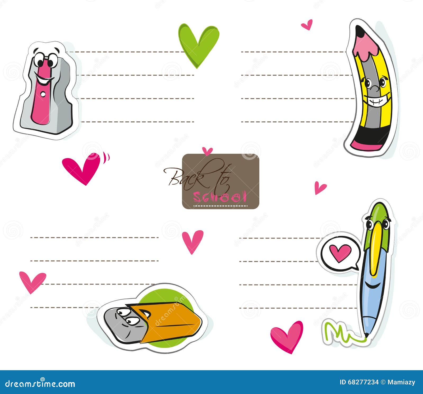 School materials sticker stock vector. Illustration of sale - 68277234