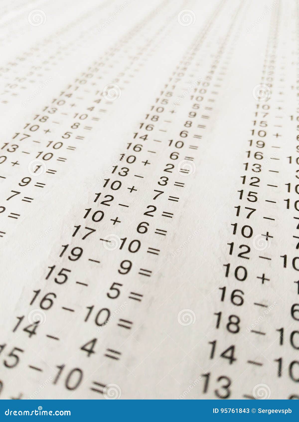 School math examples stock image. Image of sign, math - 95761843