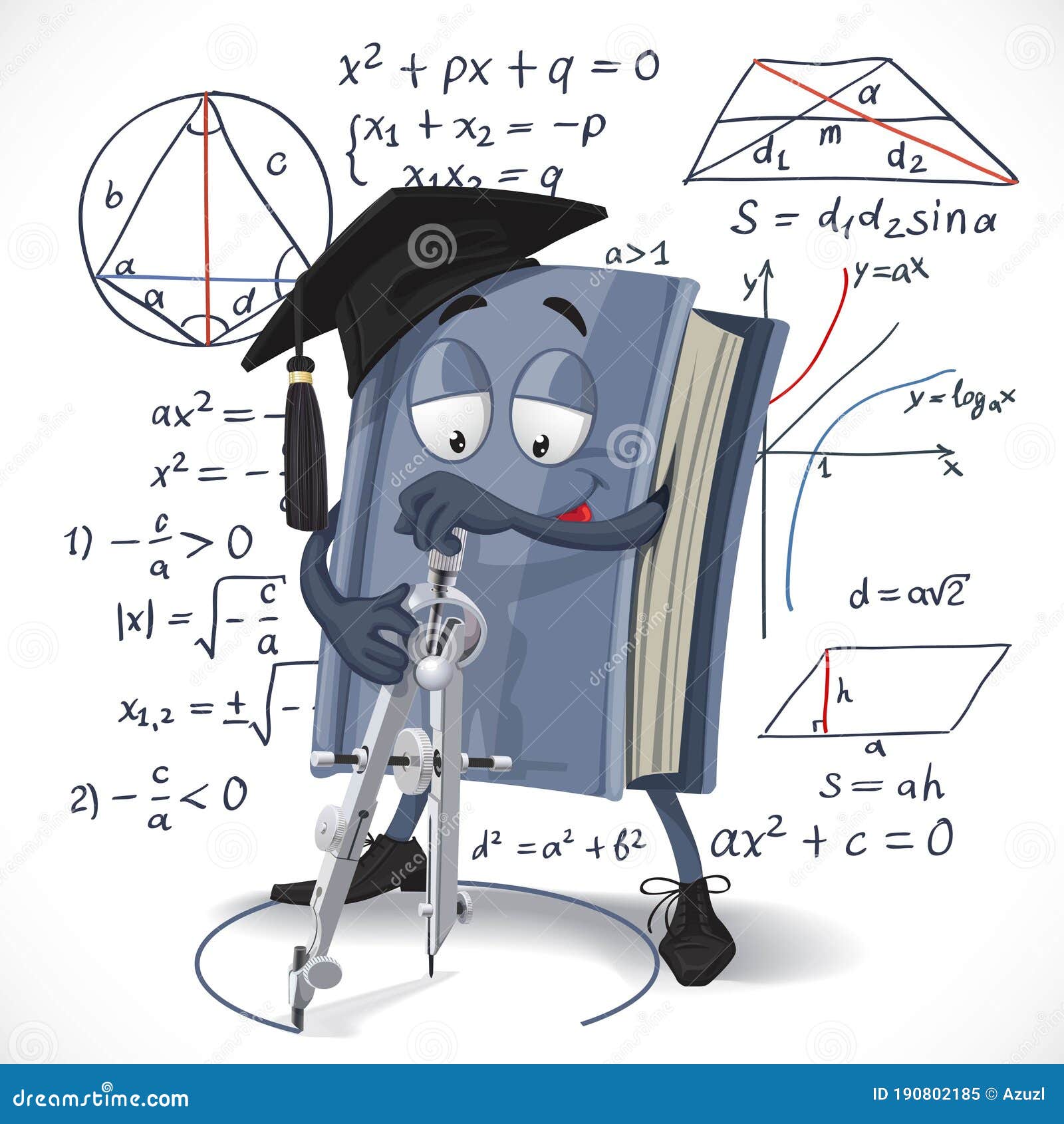 School Mathematics Textbook Draw a Circle Pair of Compasses on Formula ...