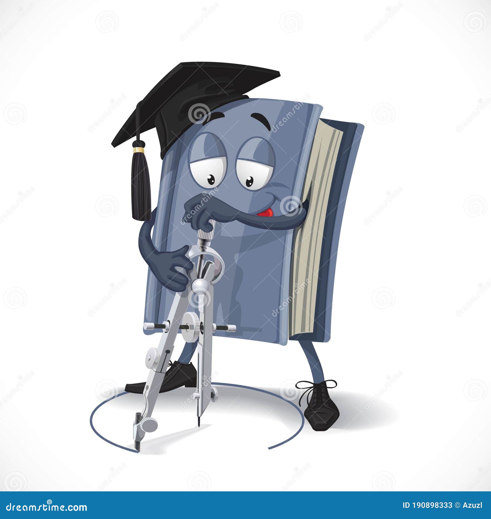 School Mathematics Textbook Draw a Circle Stock Illustration ...