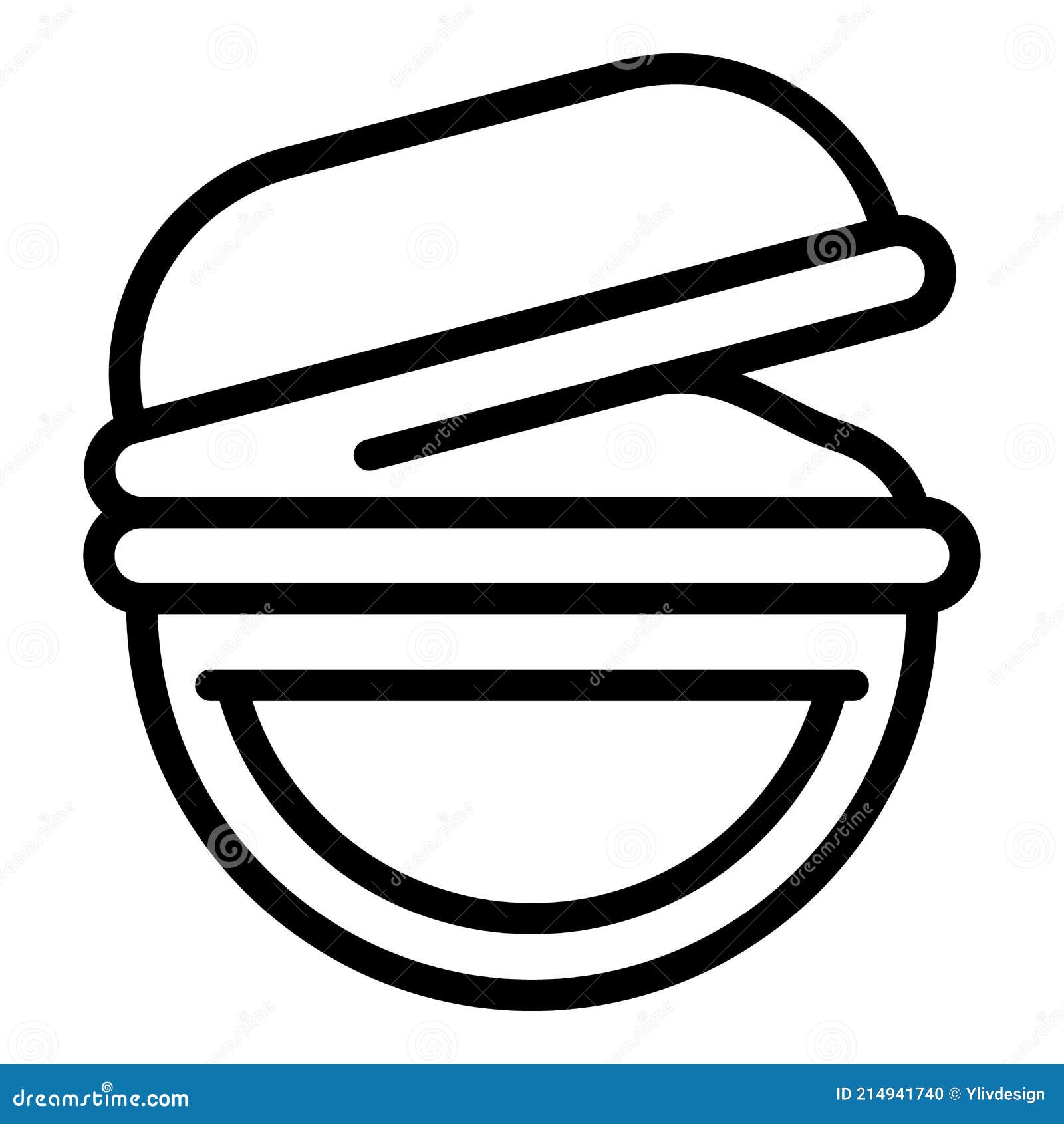 School Meal Icon, Outline Style Stock Vector - Illustration of ...