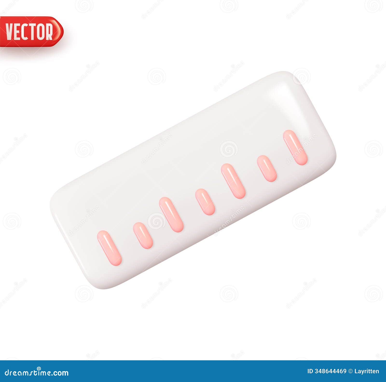 School Measuring Ruler. Realistic 3d Design Element in Plastic Cartoon ...