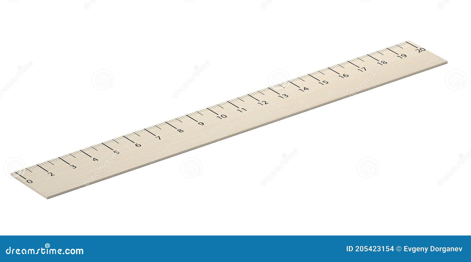 School Measuring Wooden Ruler Close-up Stock Illustration ...