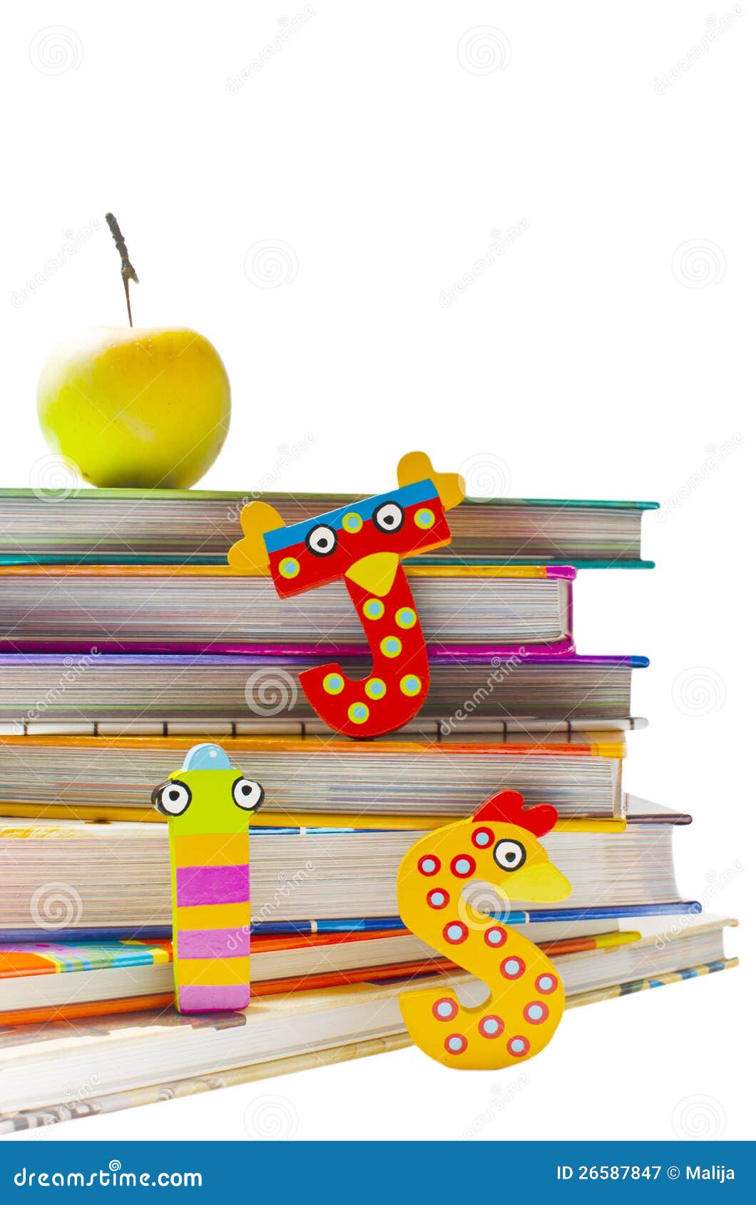 School is so much fun stock image. Image of apple, green - 26587847
