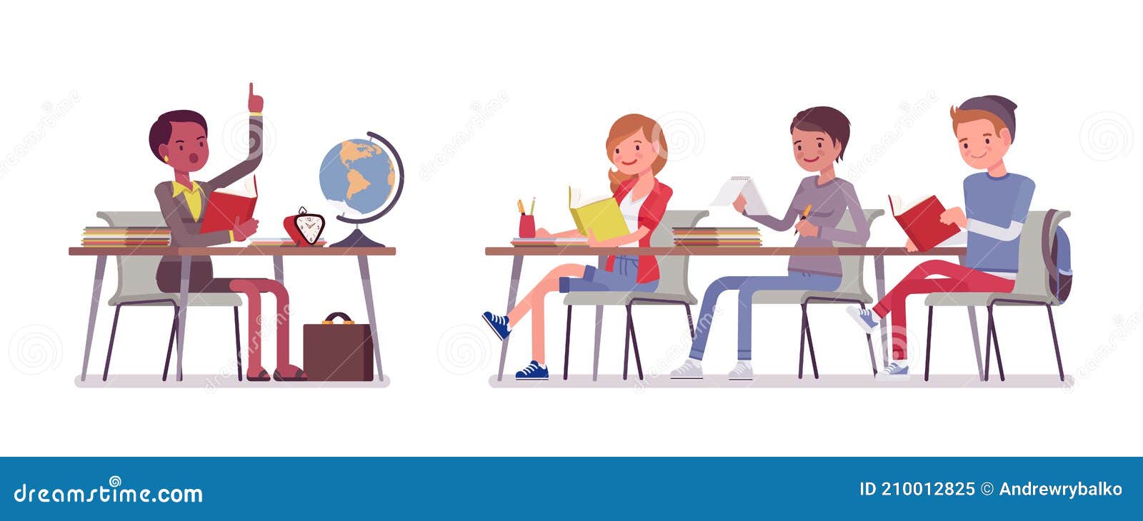 School normal behaviour stock vector. Illustration of class - 210012825