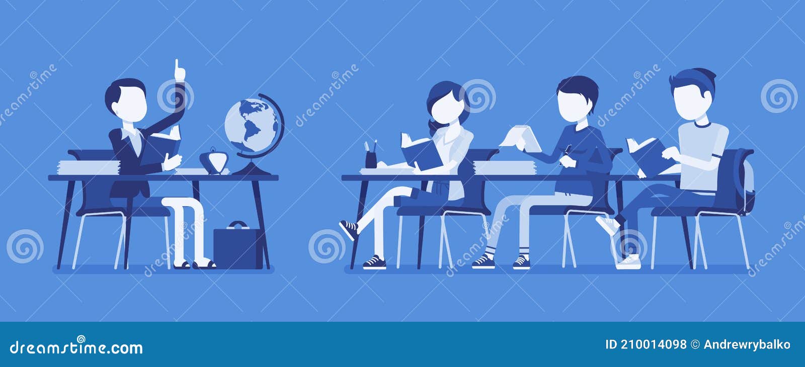 School normal behaviour stock vector. Illustration of female - 210014098