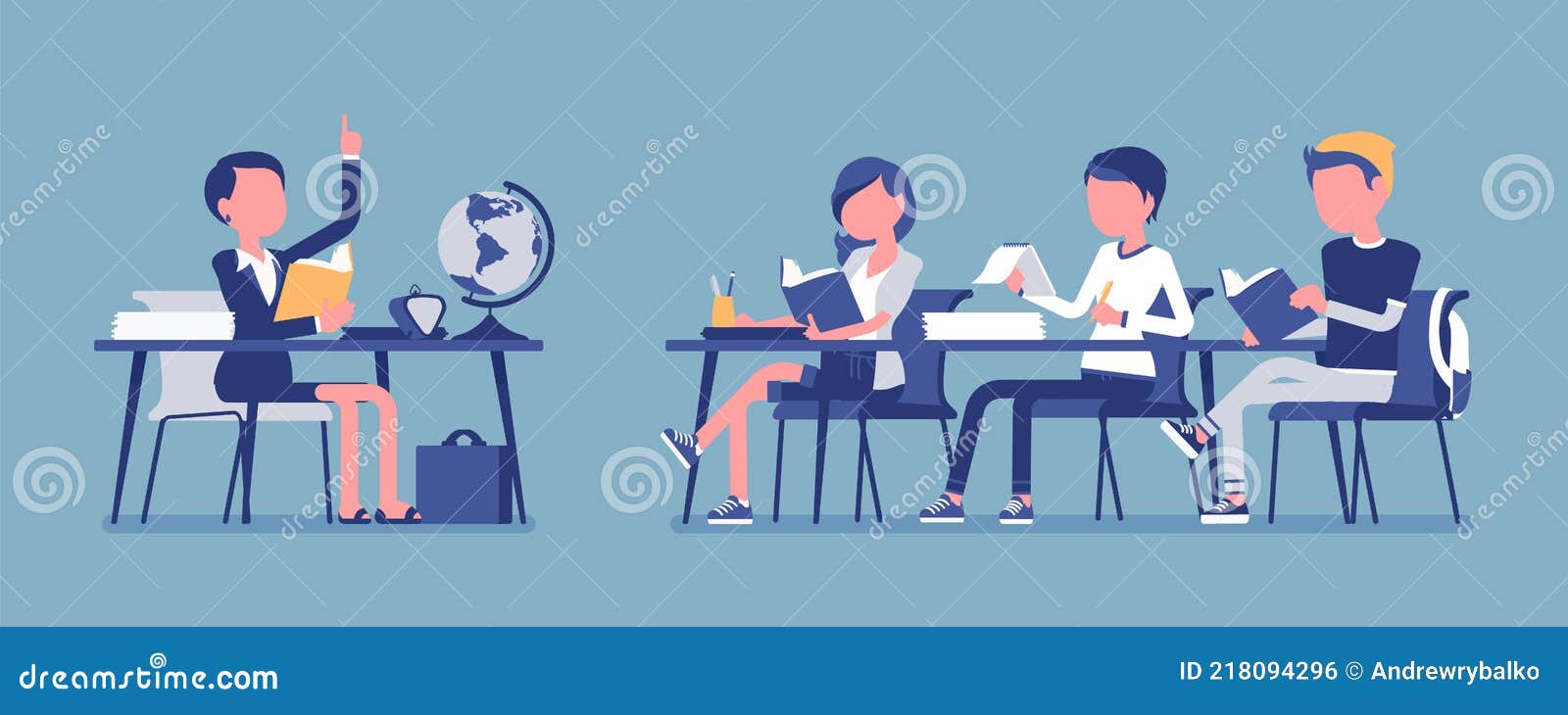 School normal behaviour stock vector. Illustration of education - 218094296