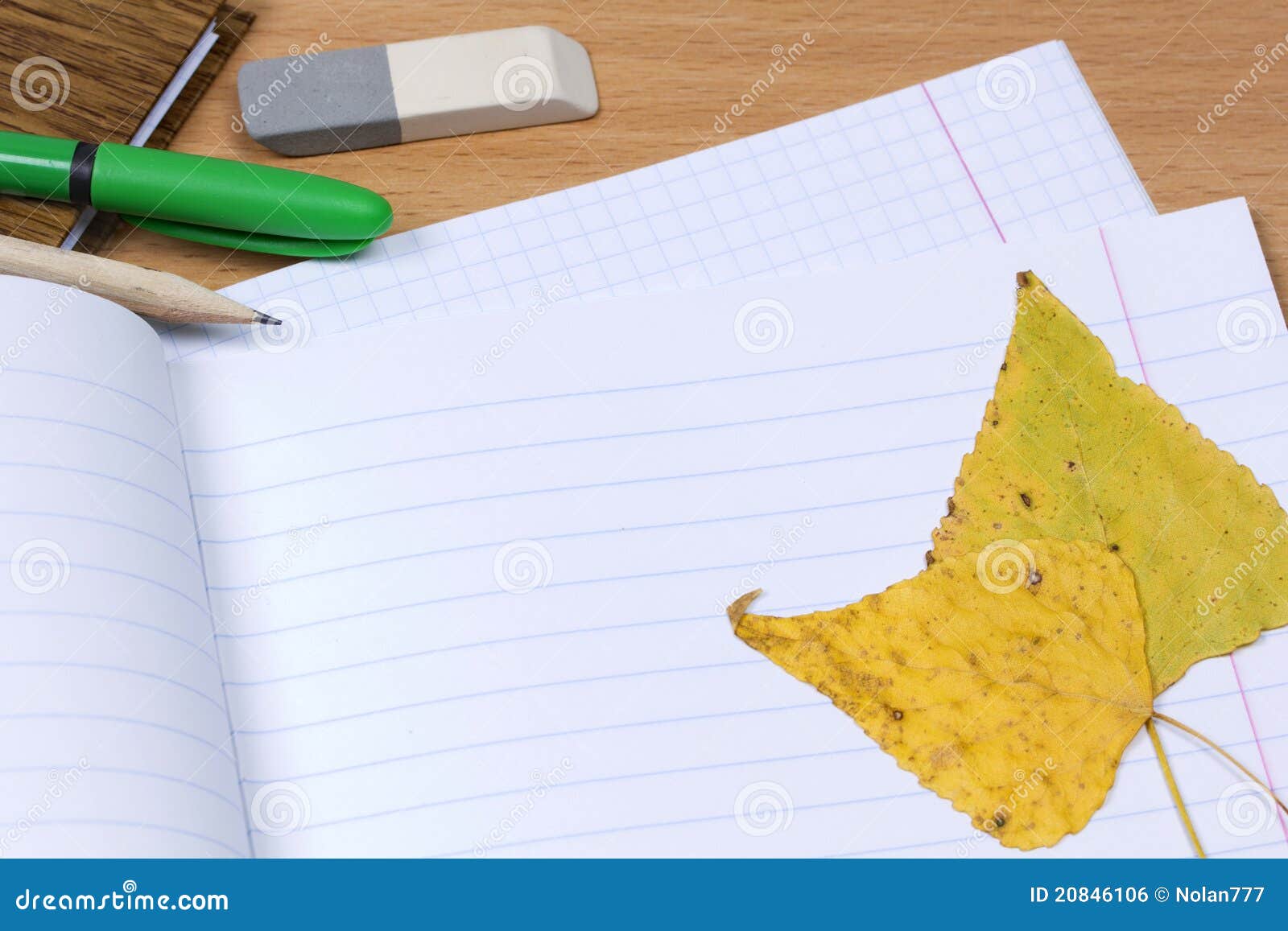 School notebook stock photo. Image of opened, exposed - 20846106