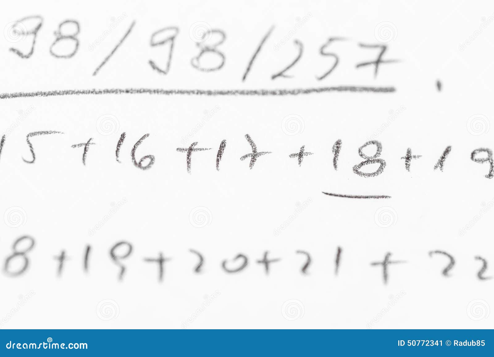 School Notebook Algebra Equations Stock Image - Image of abstract ...