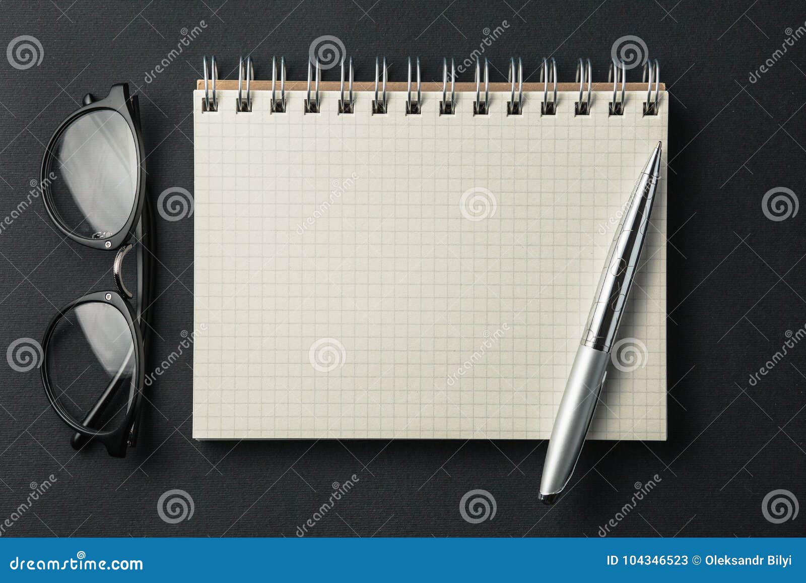 School Notebook on a Black Background Stock Image - Image of paper ...