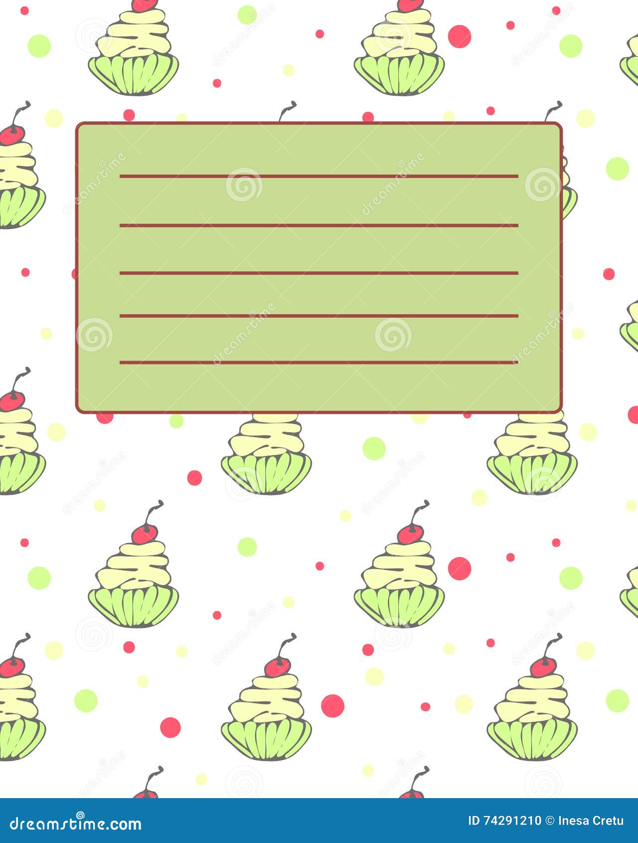 School Notebook Cover Postcard Invitation Sample Stock Vector ...