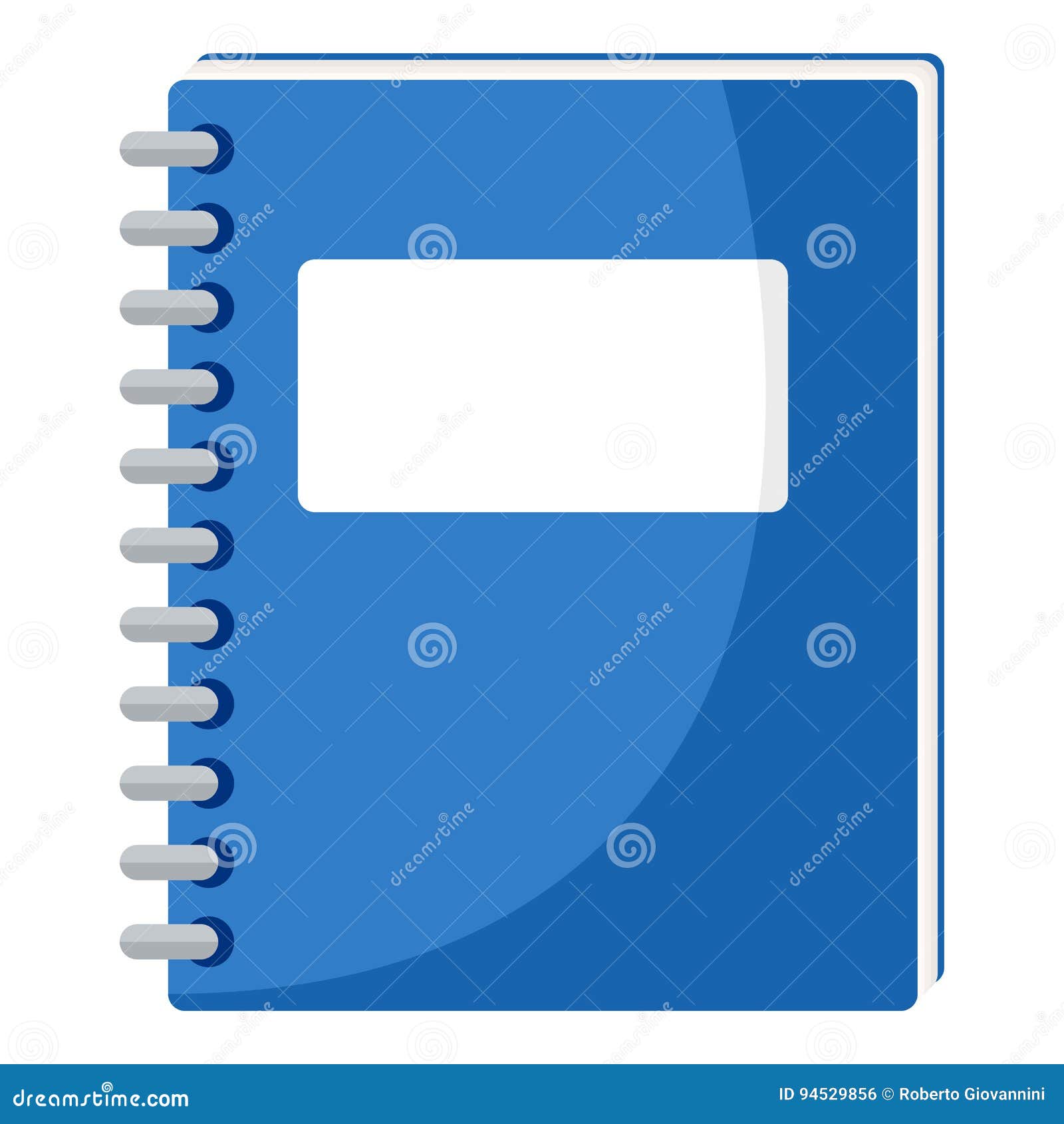 School Notebook Flat Icon Isolated on White Stock Vector - Illustration ...