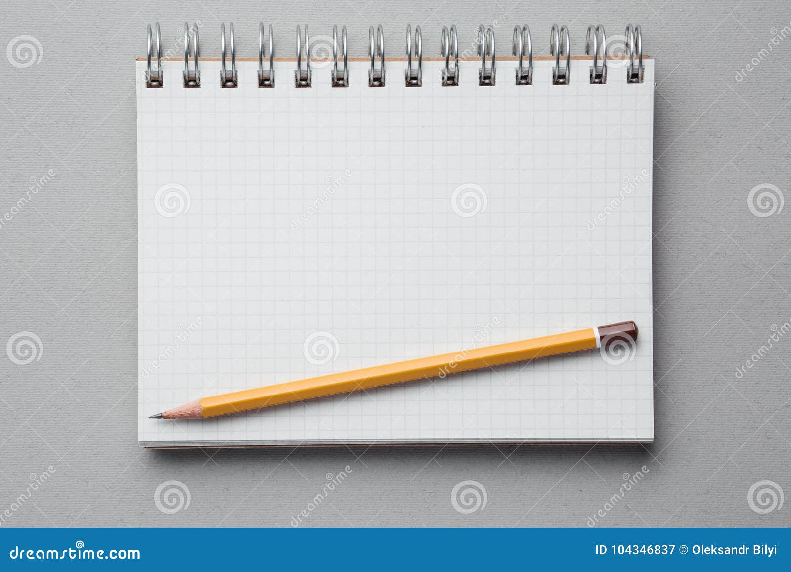 School Notebook on a Gray Background Stock Image - Image of message ...