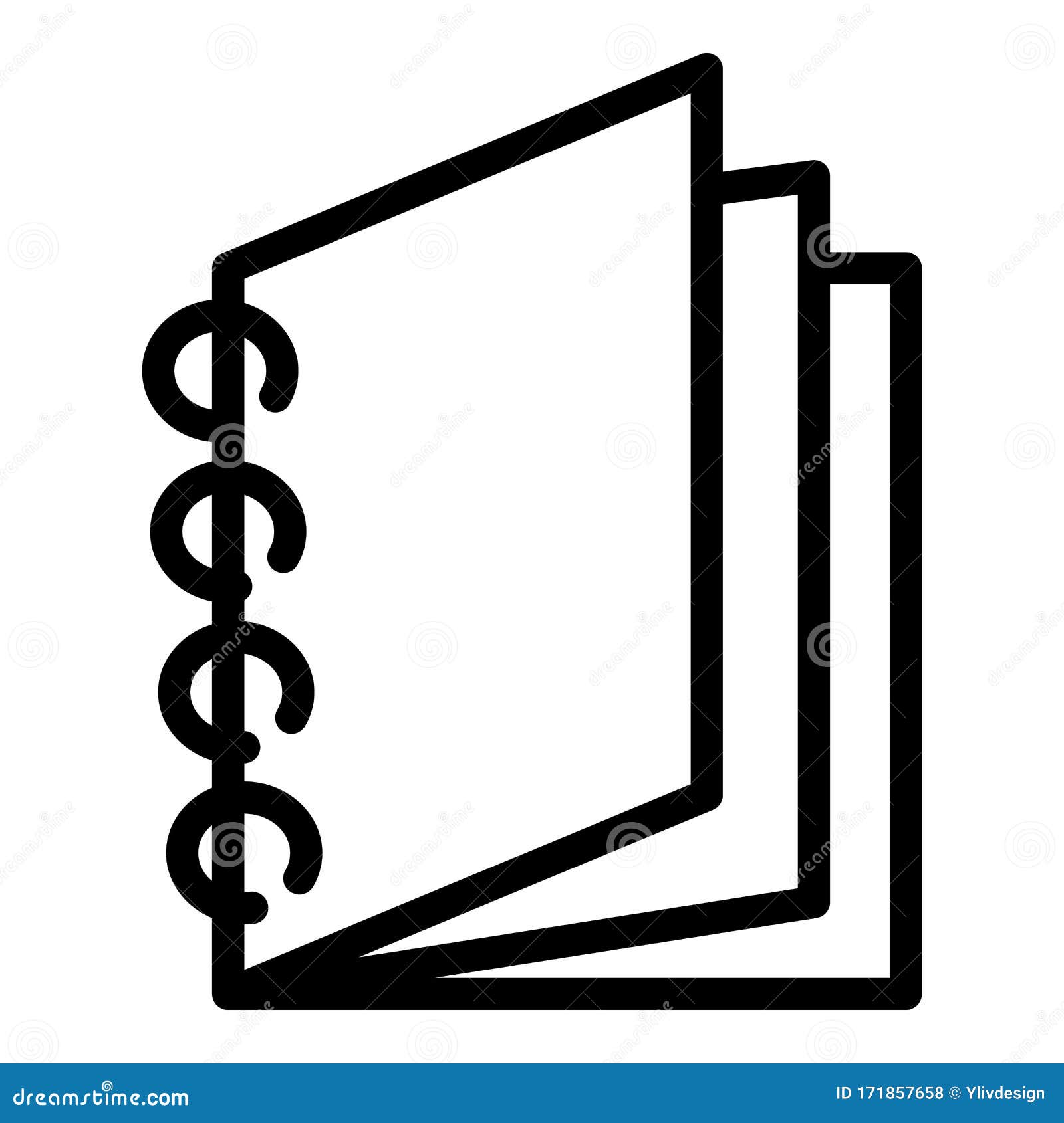 School Notebook Icon, Outline Style Stock Vector - Illustration of icon ...