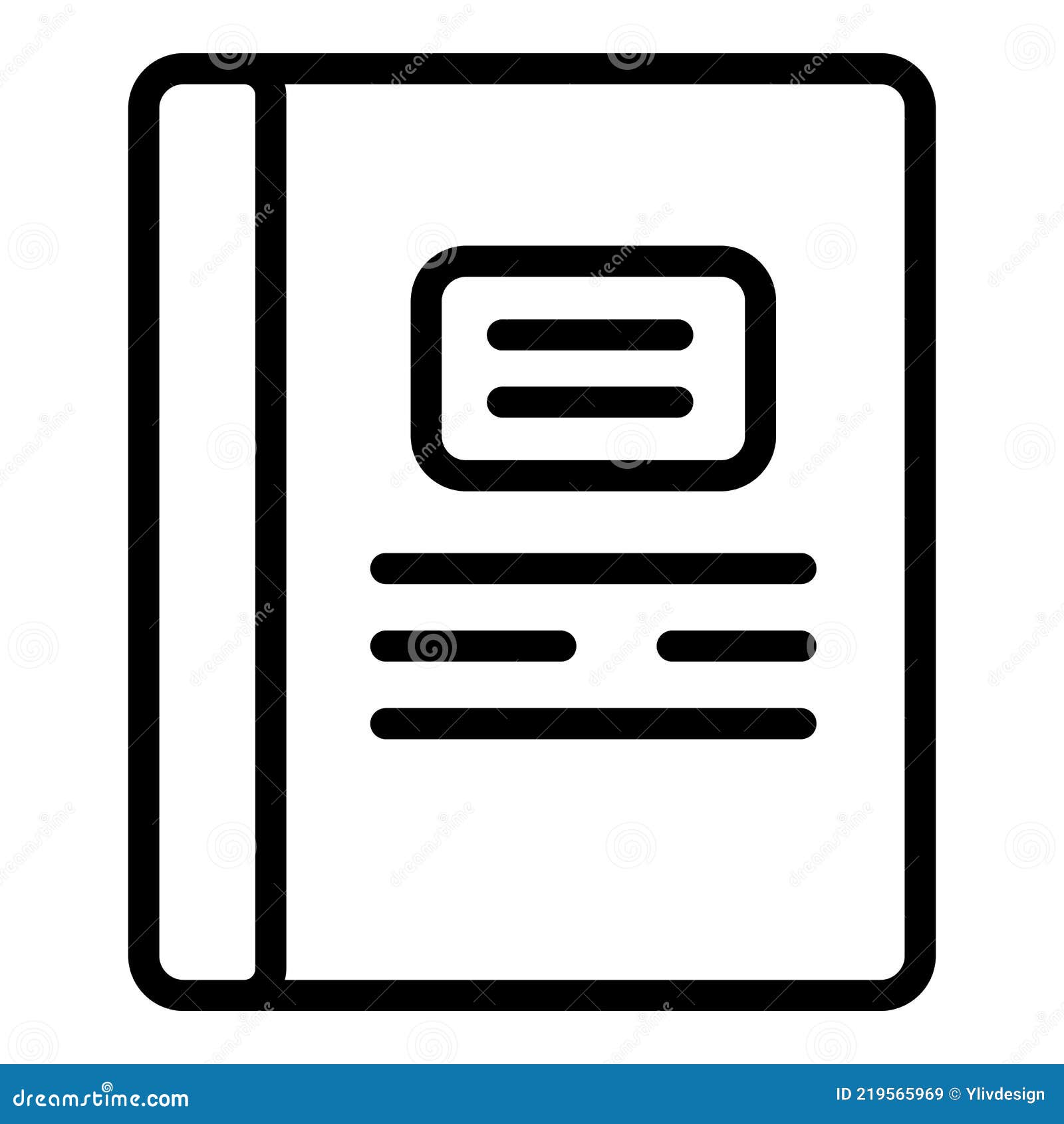 School Notebook Icon, Outline Style Stock Vector - Illustration of ...