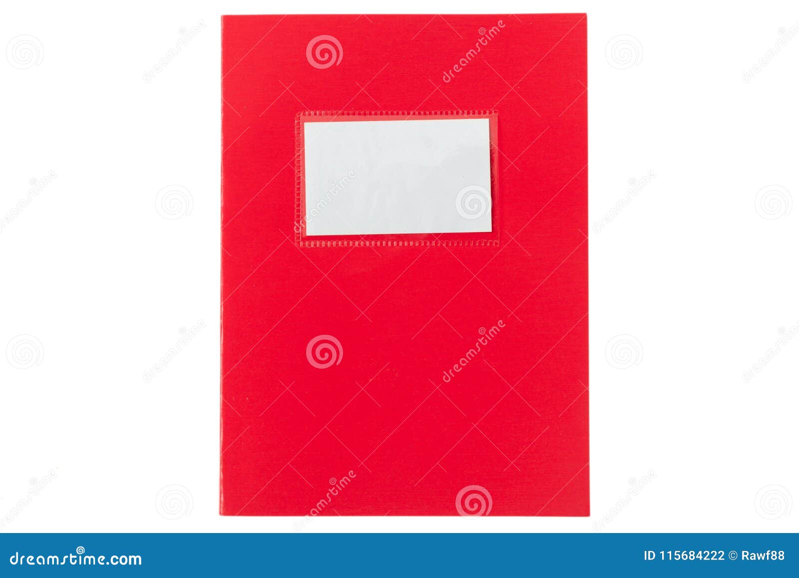 School Notebook Old Fashioned Isolated on White Background, Blank Label ...