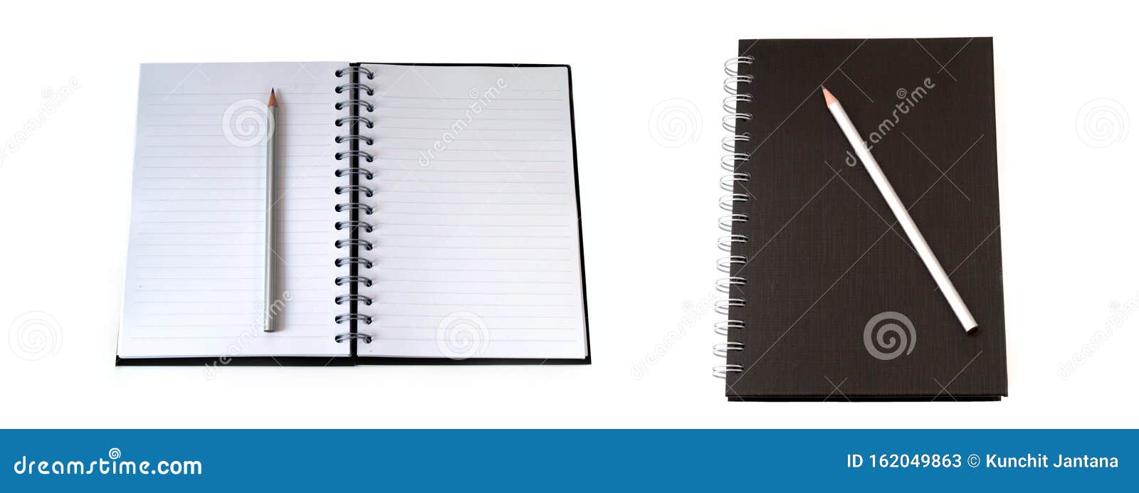 School Notebook on White Background Stock Image - Image of paper ...