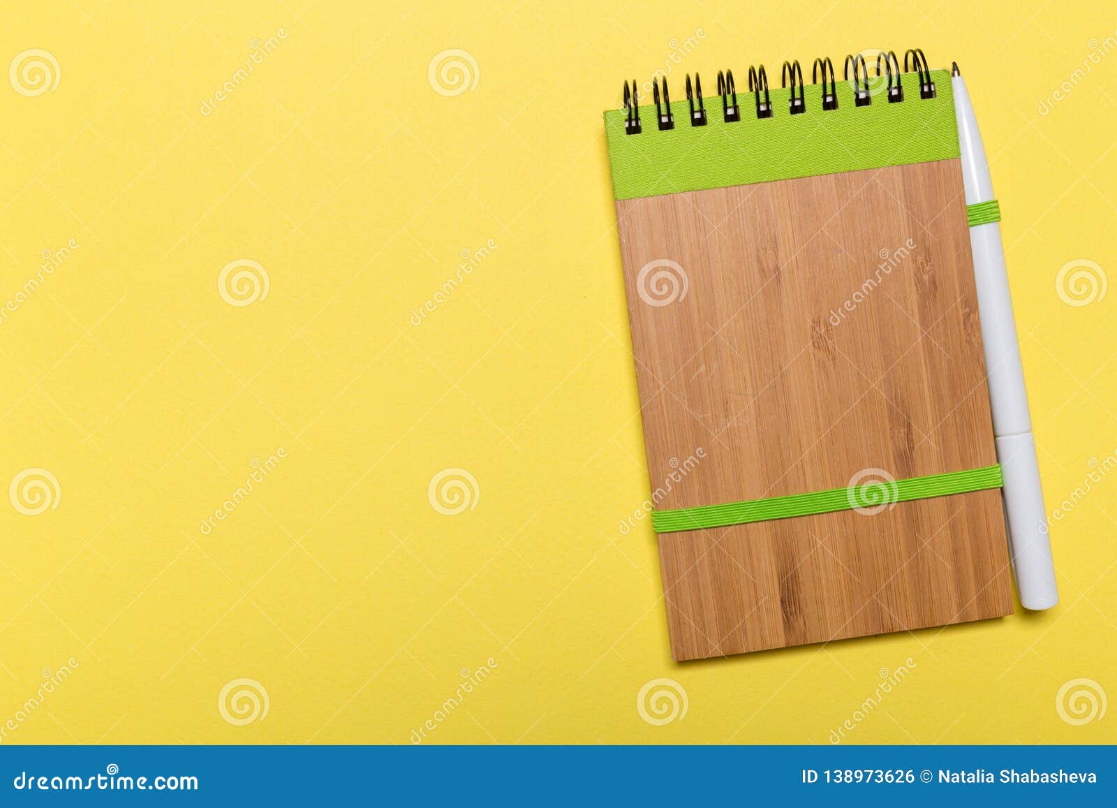 School Notebook on a Yellow Background Stock Photo - Image of paper ...