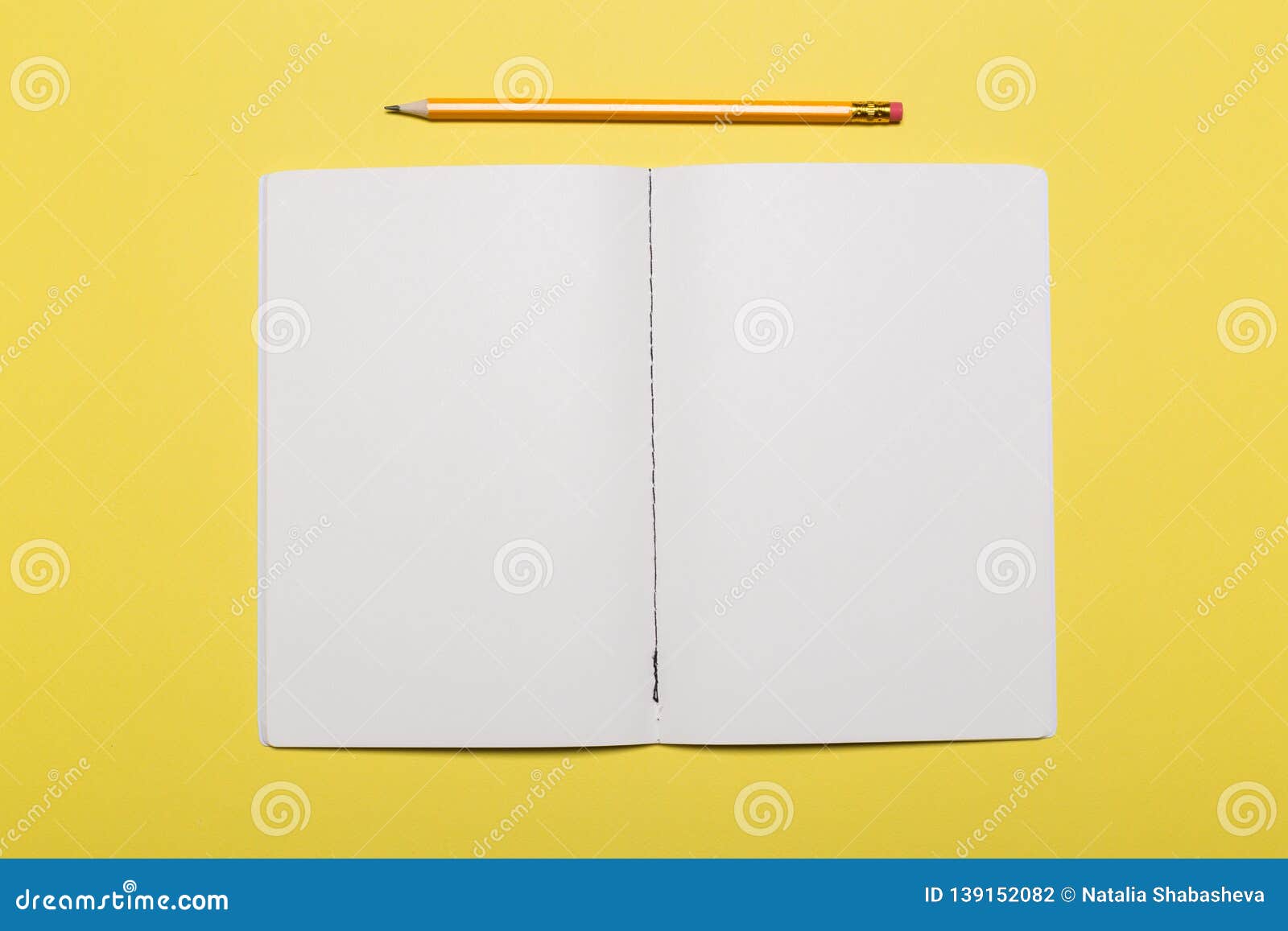 School Notebook on a Yellow Background Stock Photo - Image of concept ...