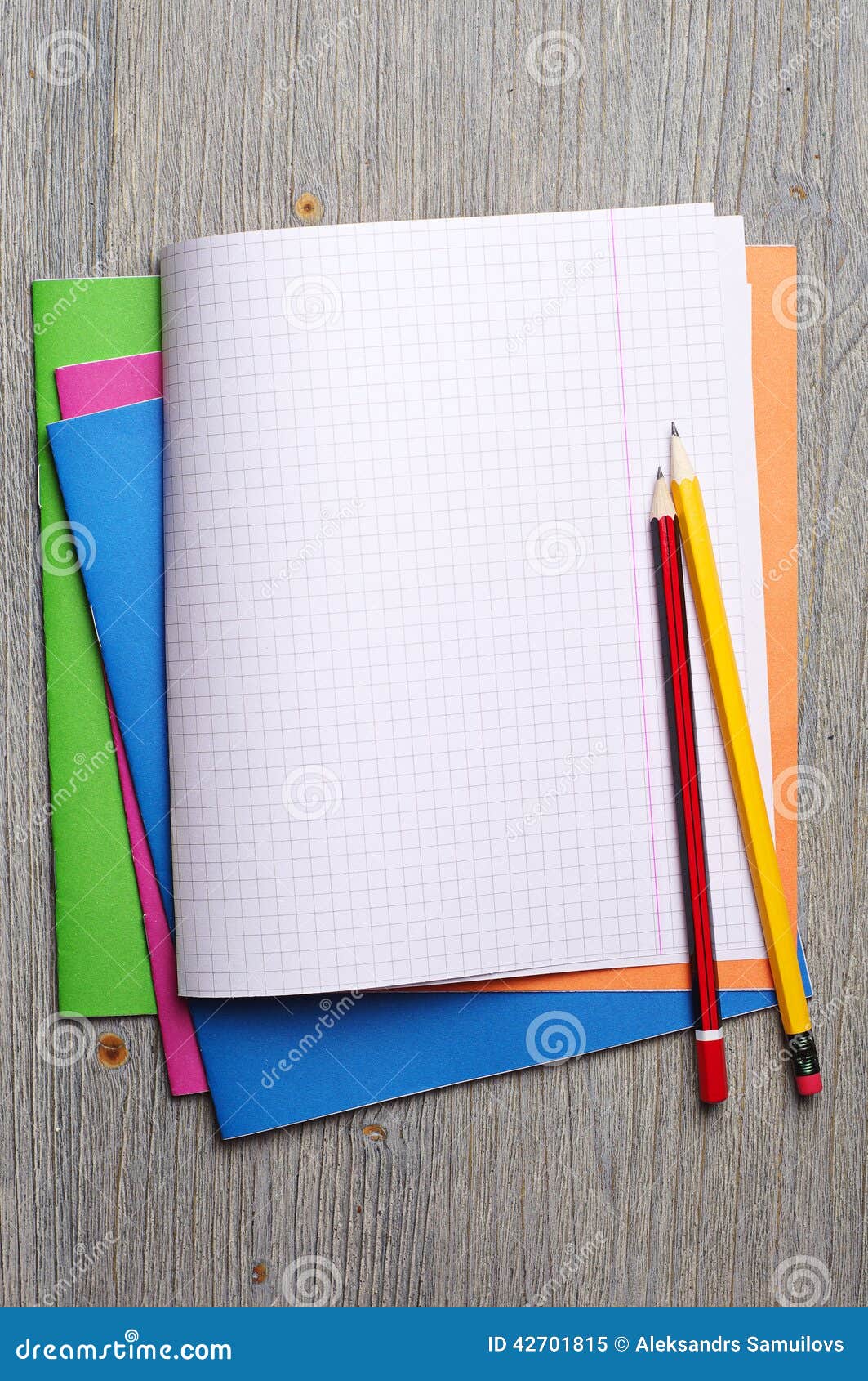 School notebooks stock image. Image of schoolwork, view - 42701815