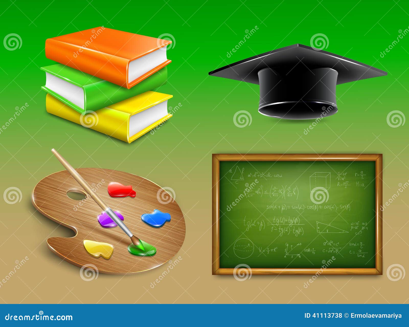 School Objects Collection. Vector Stock Vector - Illustration of ...
