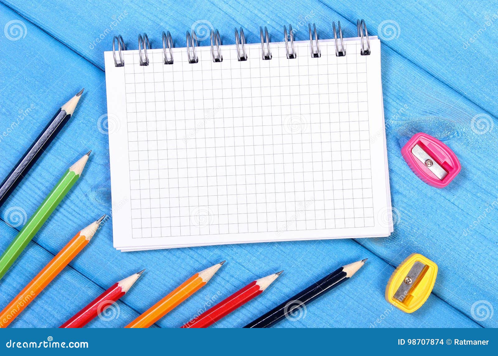School and Office Accessories with Notepad on Boards, Back To School ...