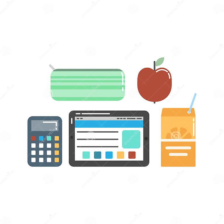 School and office set stock vector. Illustration of fastener - 100515362